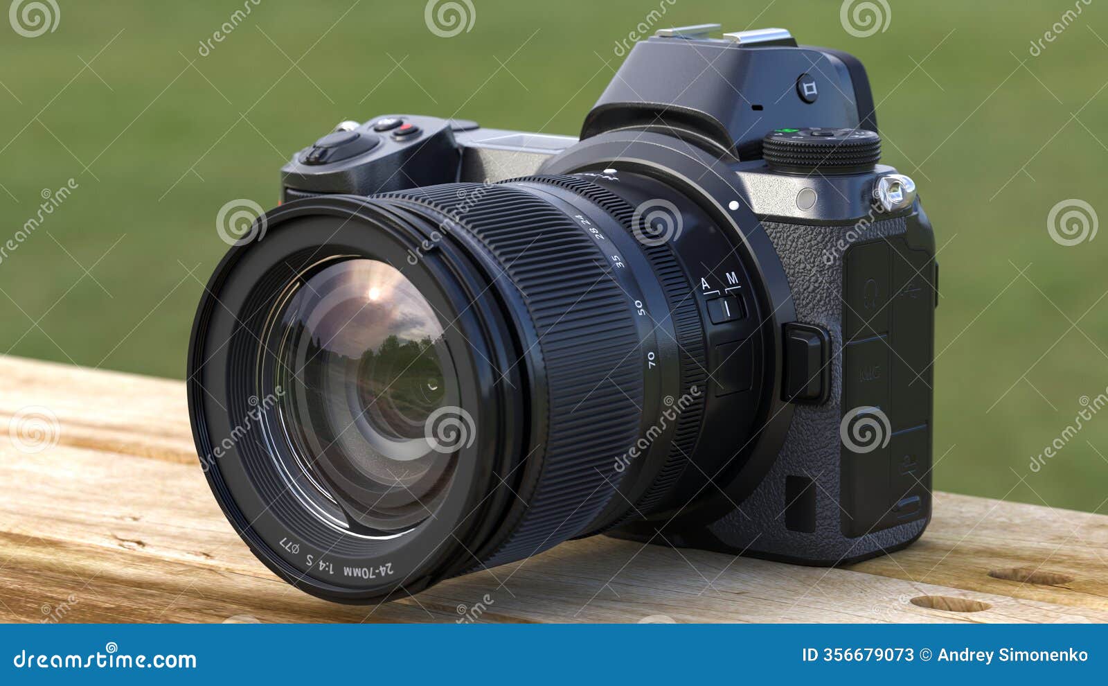 High-Resolution Digital Camera with Professional Lens Attachment Stock ...