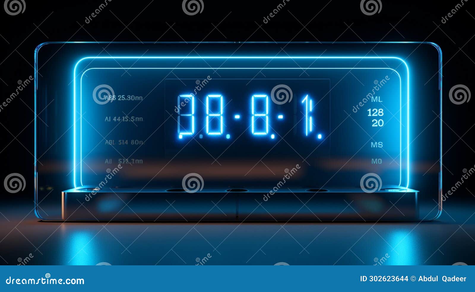 A High-resolution Digital Clock Counting Down To the Launch of a ...