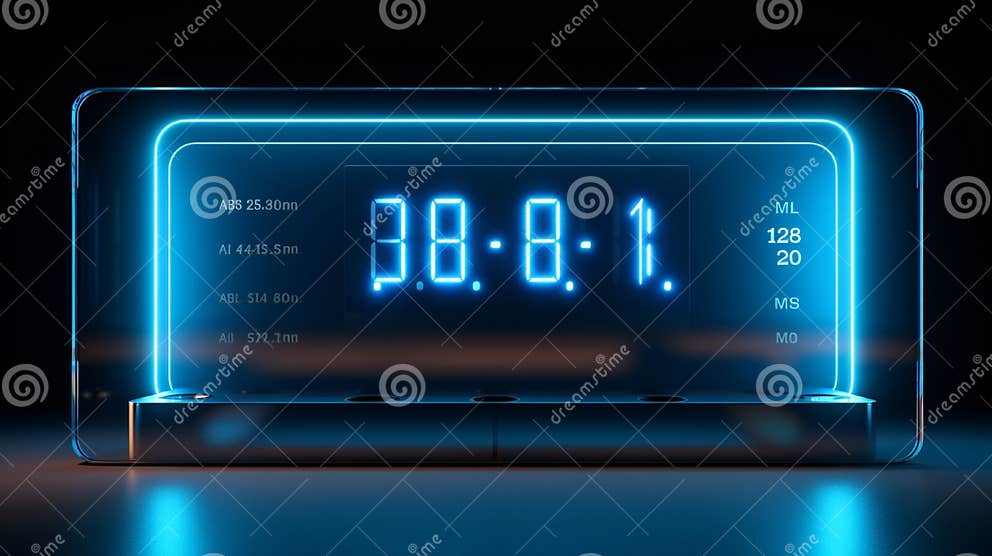 A High-resolution Digital Clock Counting Down To the Launch of a ...