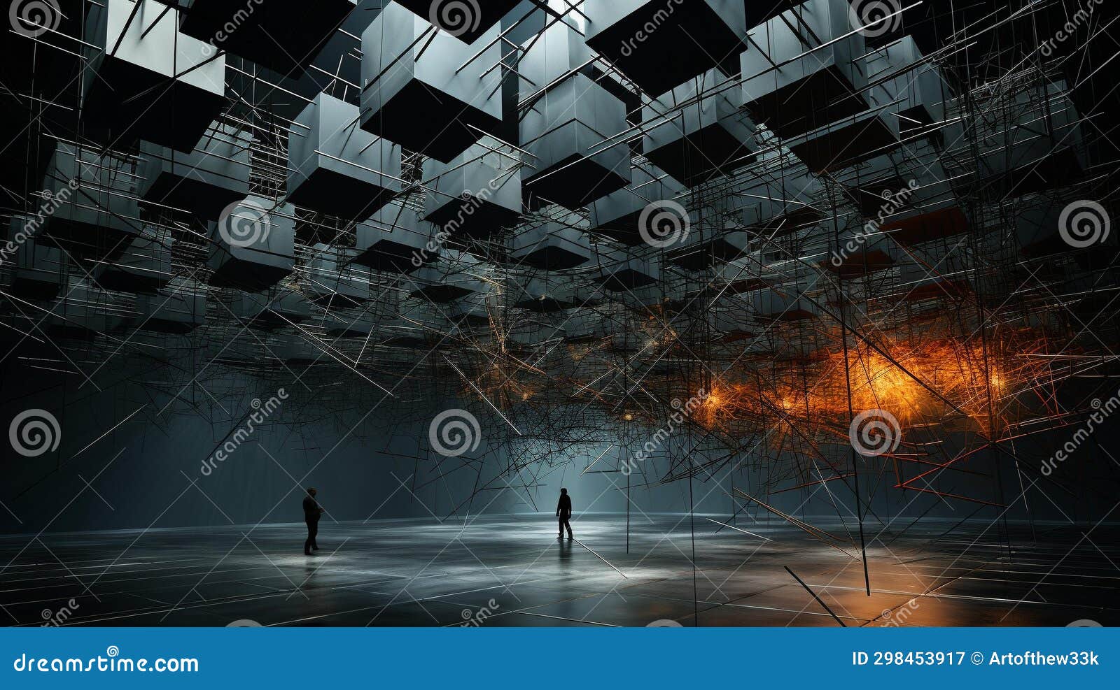 Intricate Stress Web: Abstract Black And White Arrows Royalty-Free ...