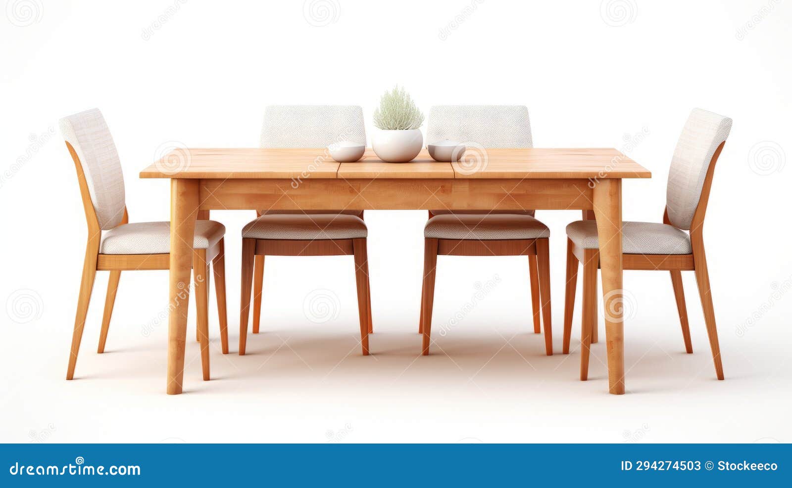 High Resolution Dining Table and Chairs on White Background Stock ...