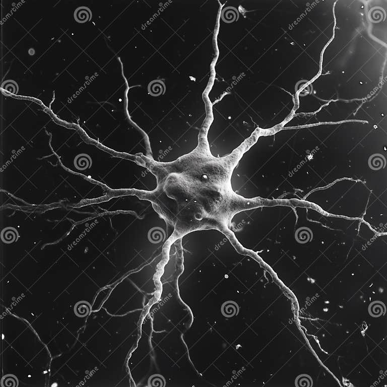 A High-resolution Electron Microscope Image of a Neuron Displaying Its ...