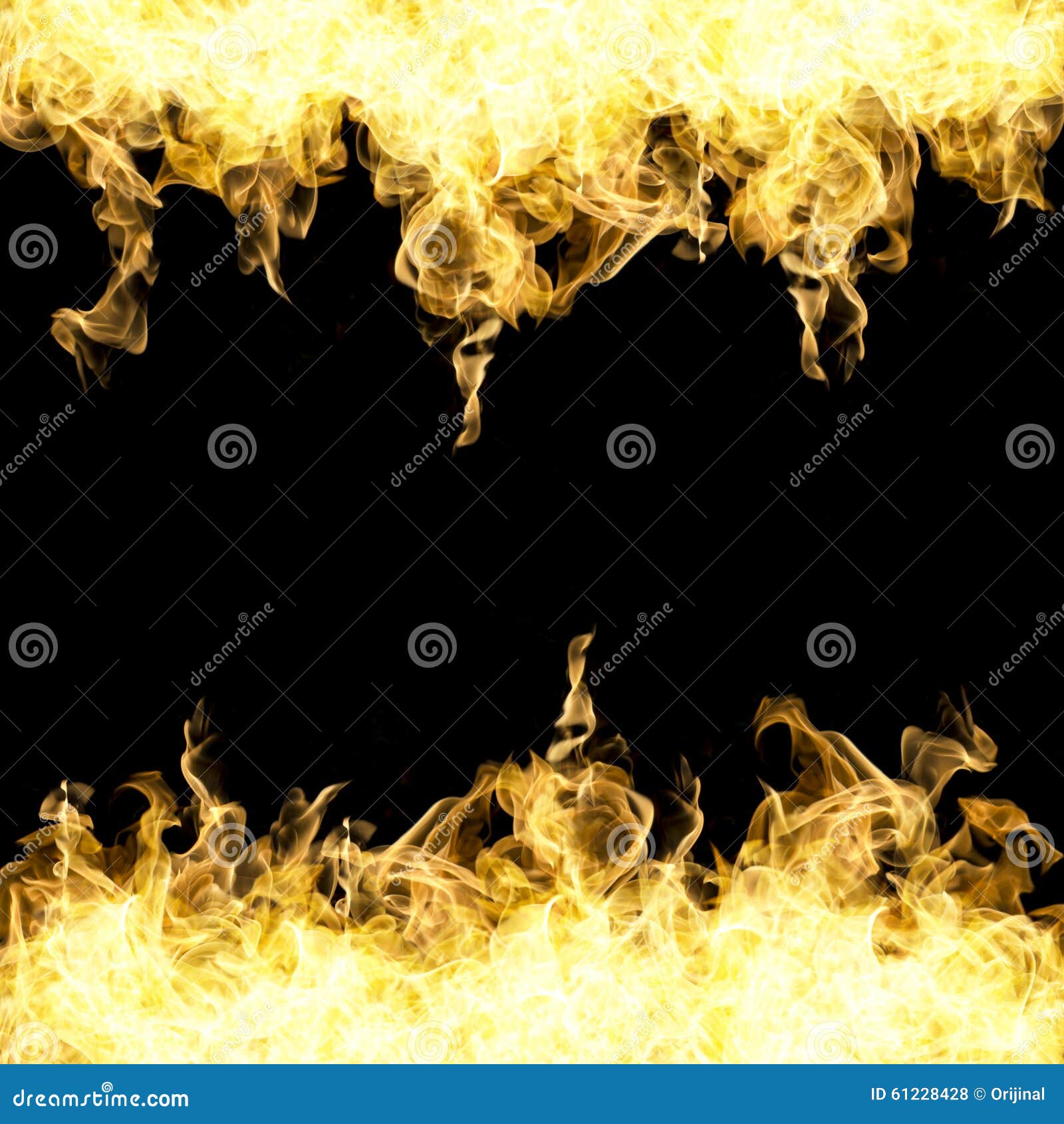 High Resolution Fire Collection of Isolated Flames on Black Stock Photo ...