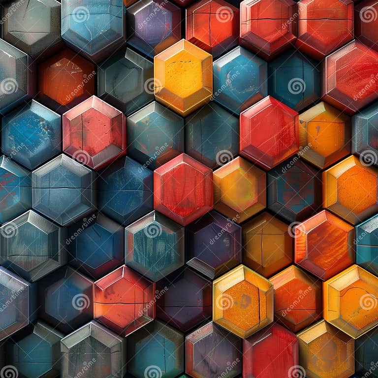 High-Resolution Geometric 3D Cubes Pattern Modern Abstract Design Stock ...