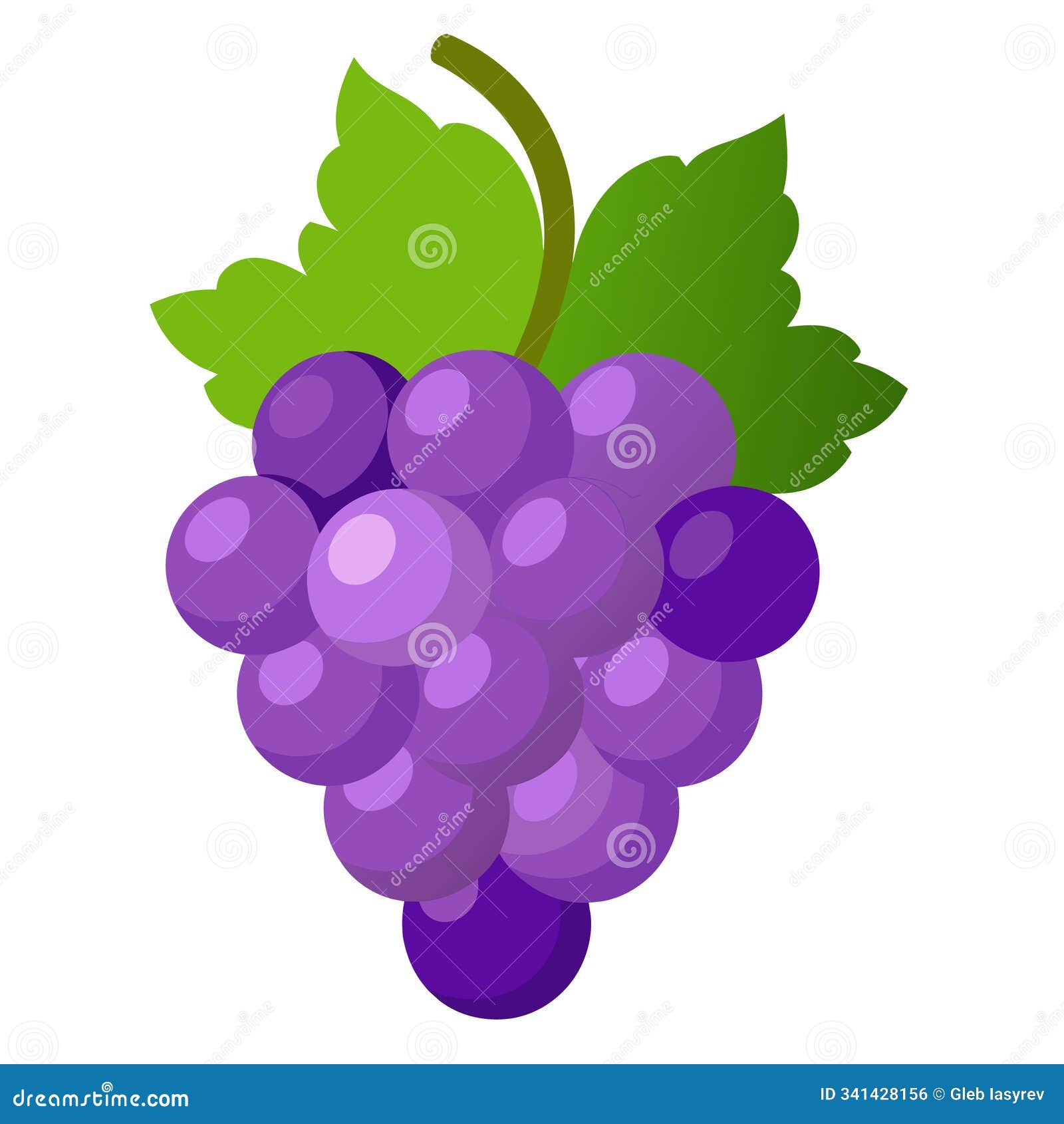 High-Resolution Grape Vector Art for Print Stock Vector - Illustration ...
