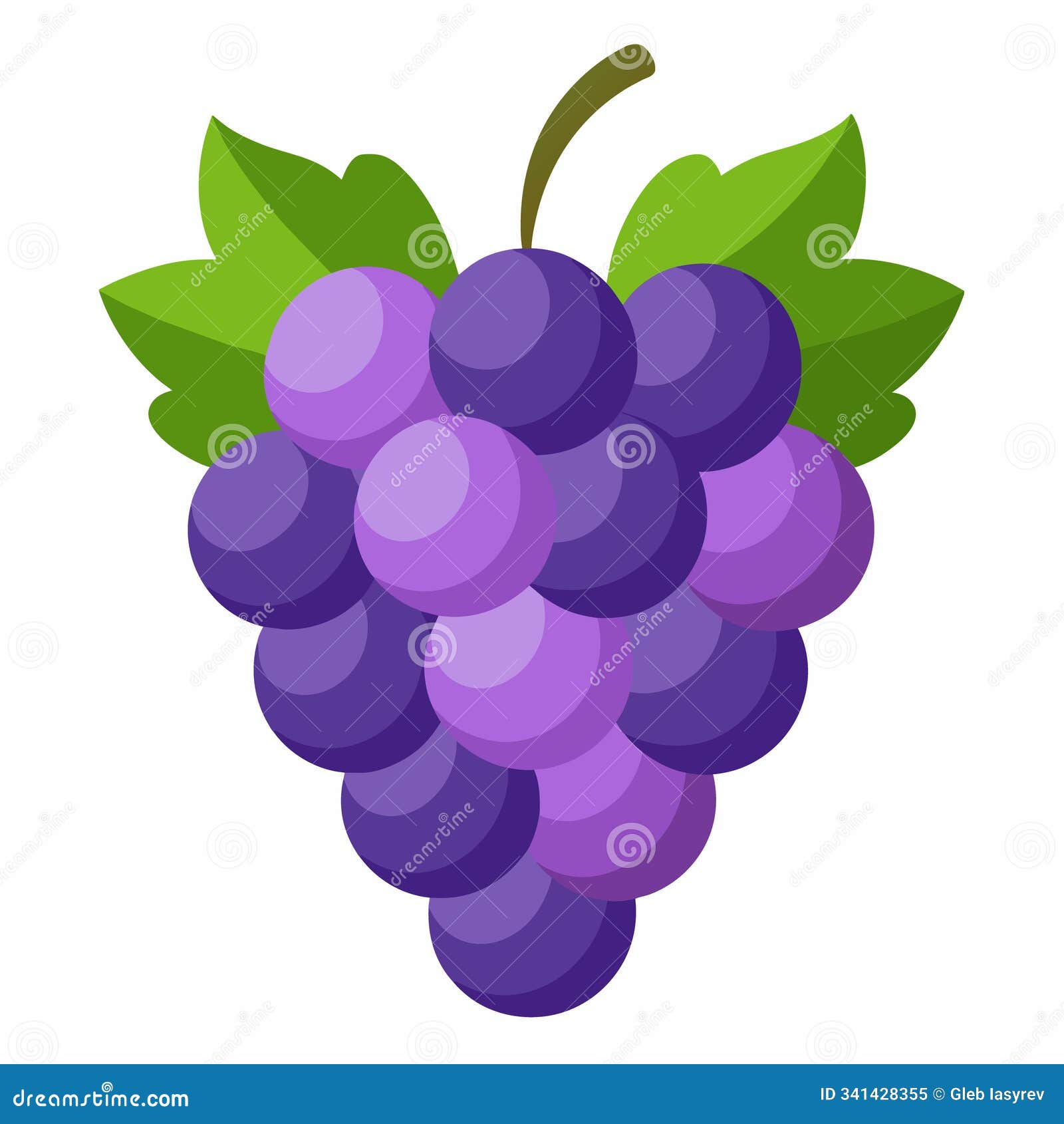 High-Resolution Grape Vector Art for Print Stock Vector - Illustration ...