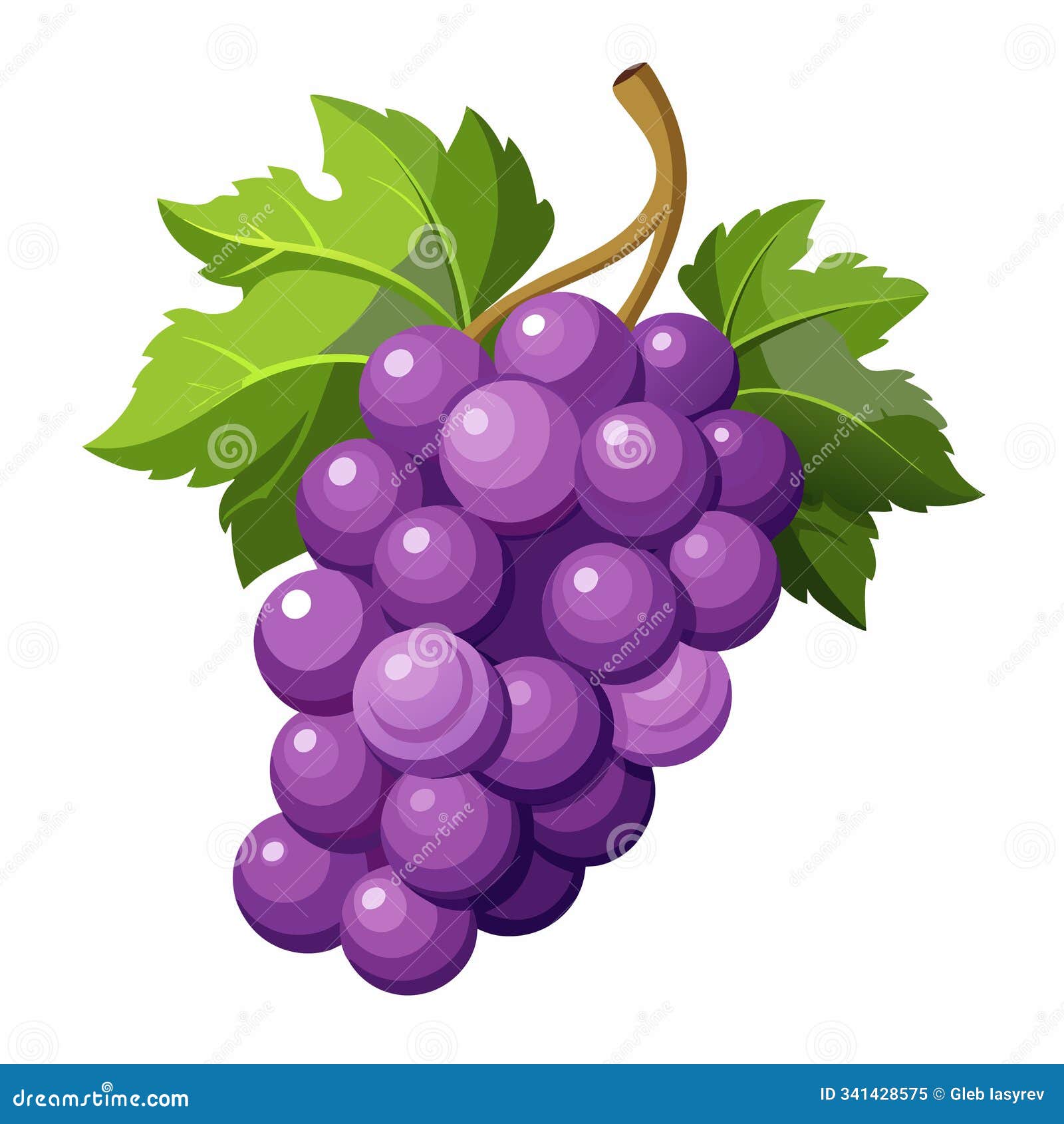High-Resolution Grape Vector Art for Print Stock Vector - Illustration ...