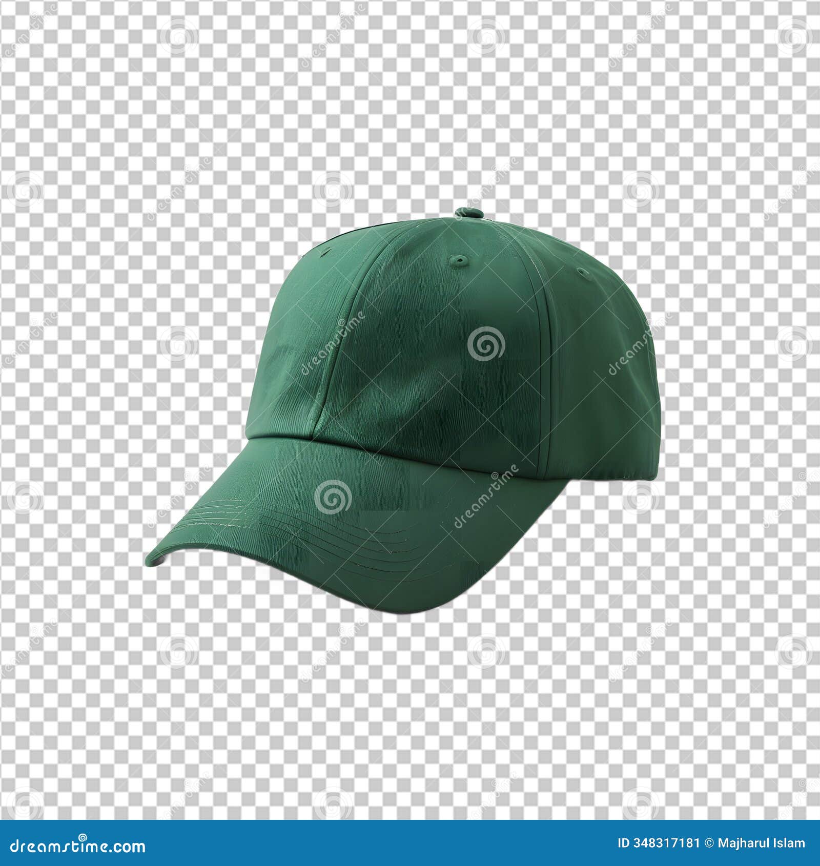 High-Resolution Green Baseball Cap Mockup Stock Illustration ...