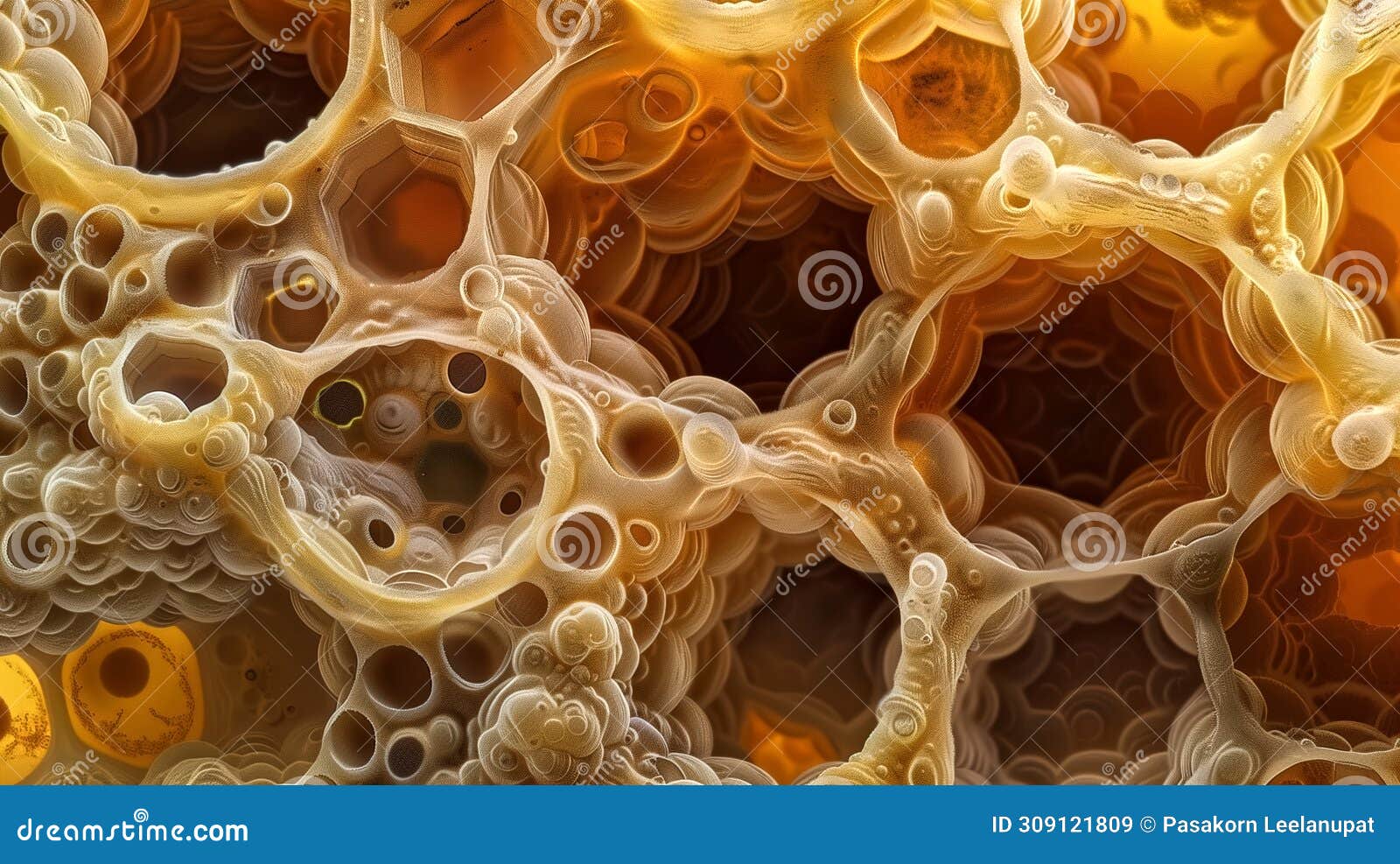High-resolution Image of Bee Nest Colony Cells Under a Microscop Stock ...