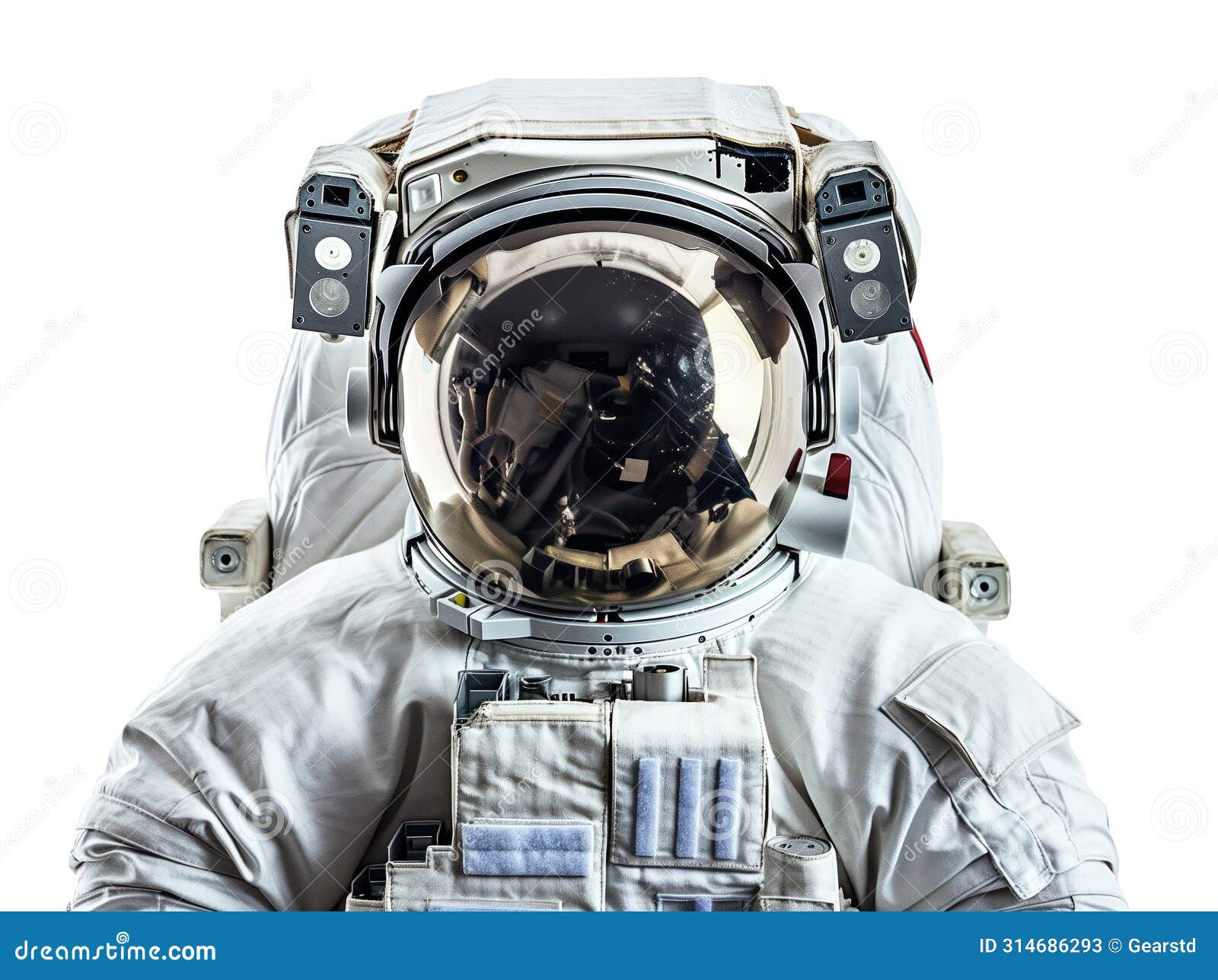 Astronaut with Reflective Helmet Visor Stock Illustration ...