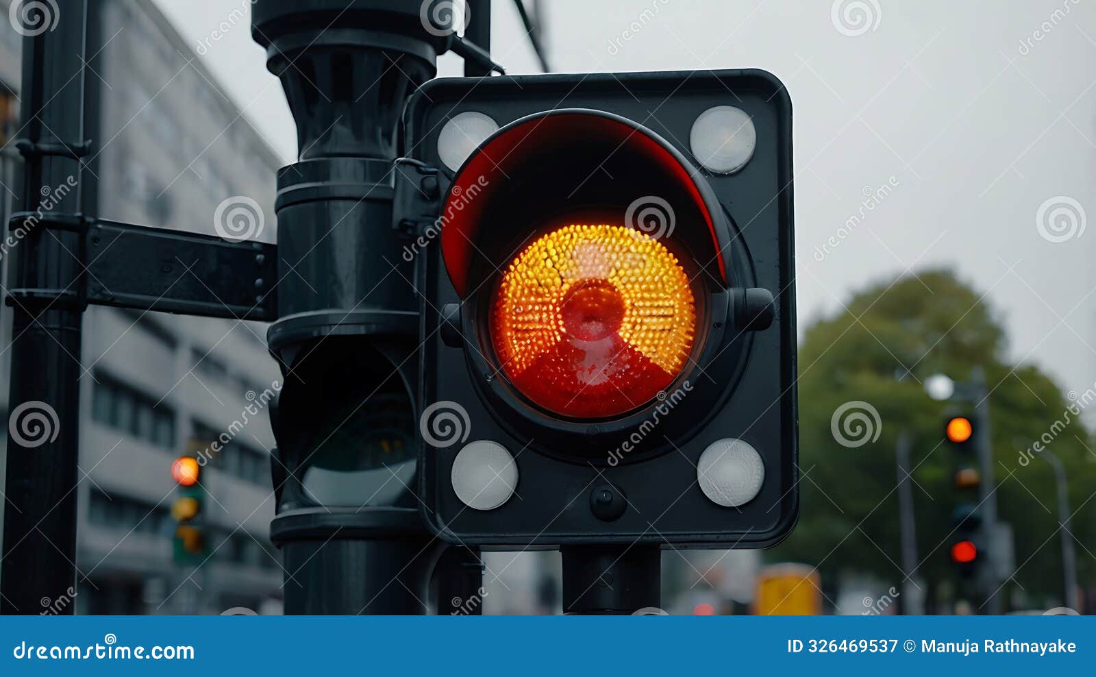 Traffic Light on Road: Red, Yellow, and Green Traffic Signals Ensuring ...