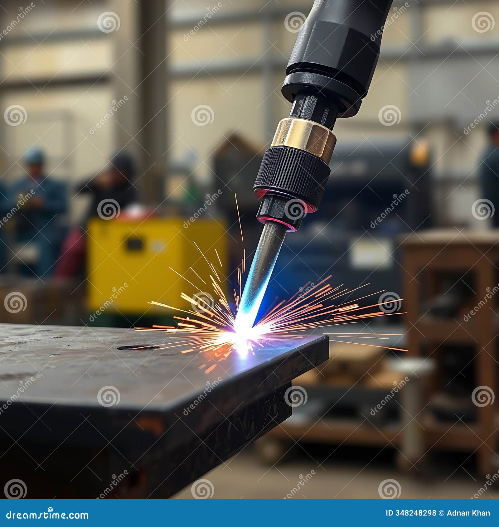 A High Resolution Image of a Cutting Torch with a Blue Flame Cutting ...