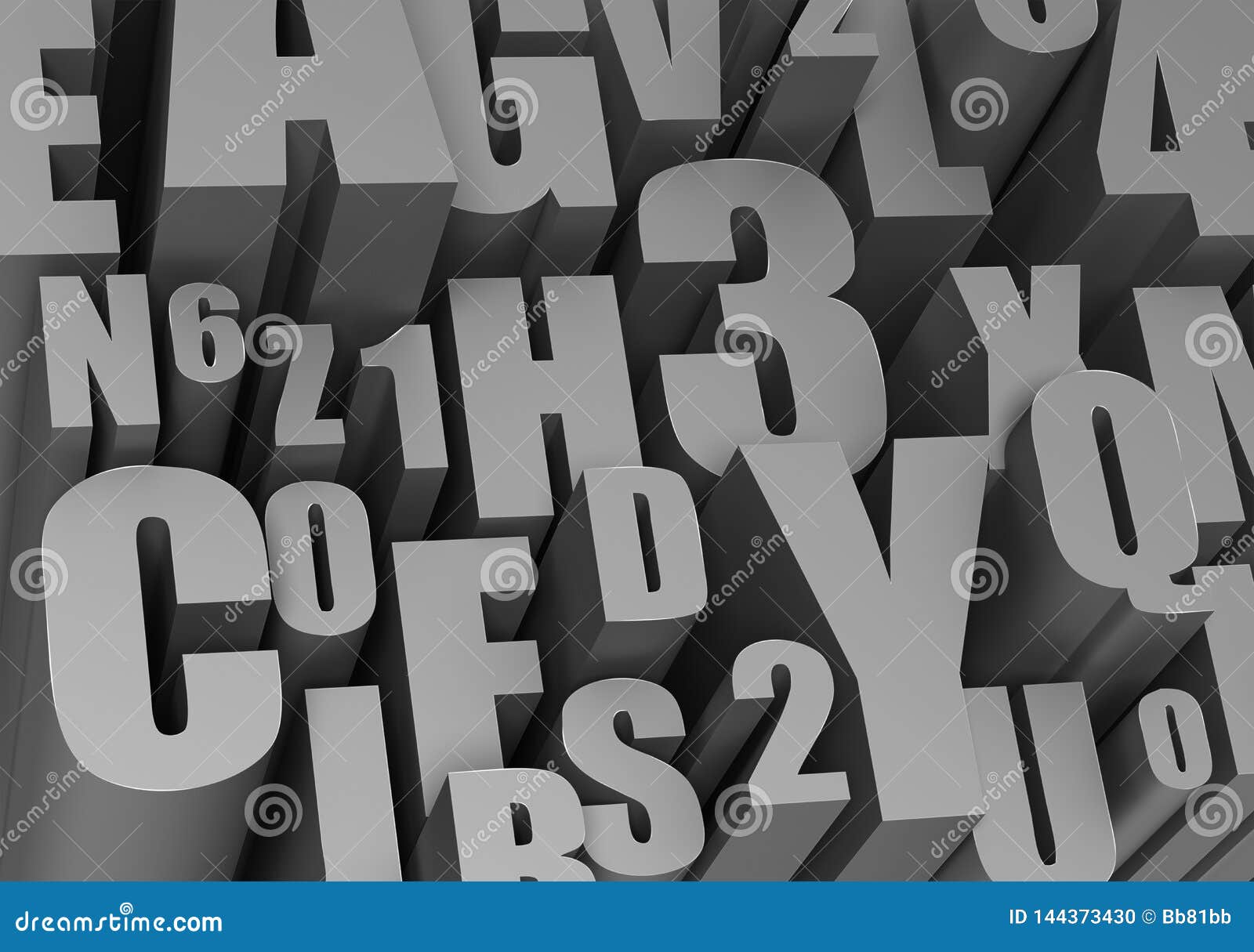 High Resolution Image. 3d Rendered Illustration. Background of Letters ...