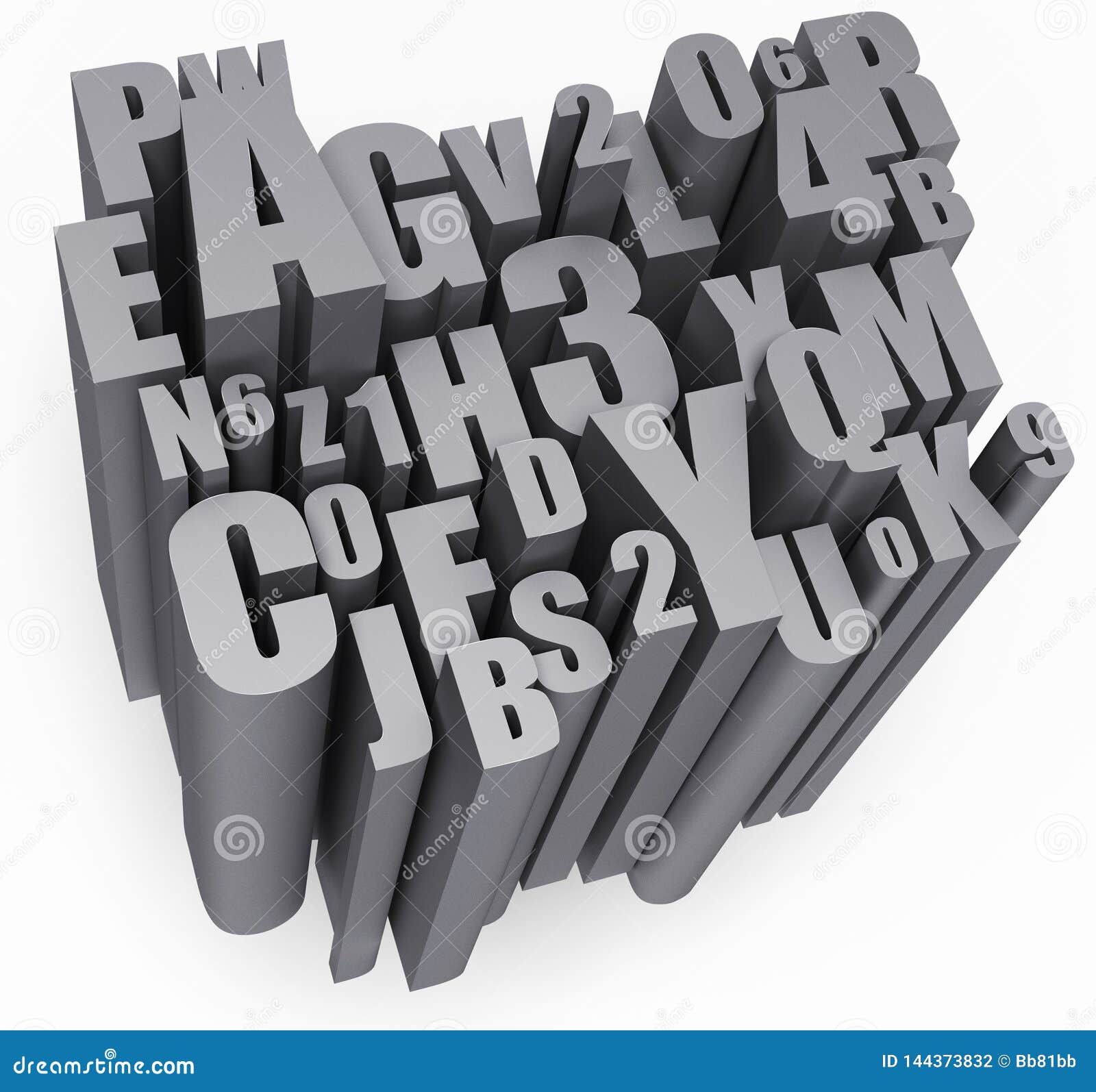 High Resolution Image. 3d Rendered Illustration. Background of Letters ...