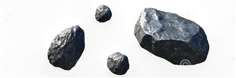 High-Resolution Image of Small Dark Gray Rocks Flying through Space on ...