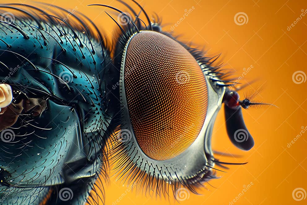 High-Resolution Image of a Fly S Faceted Eye Stock Illustration ...
