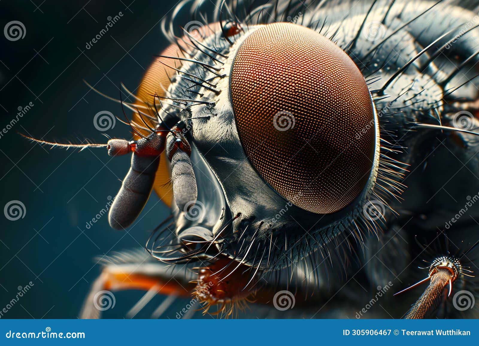 High-Resolution Image of a Fly S Faceted Eye Stock Illustration ...