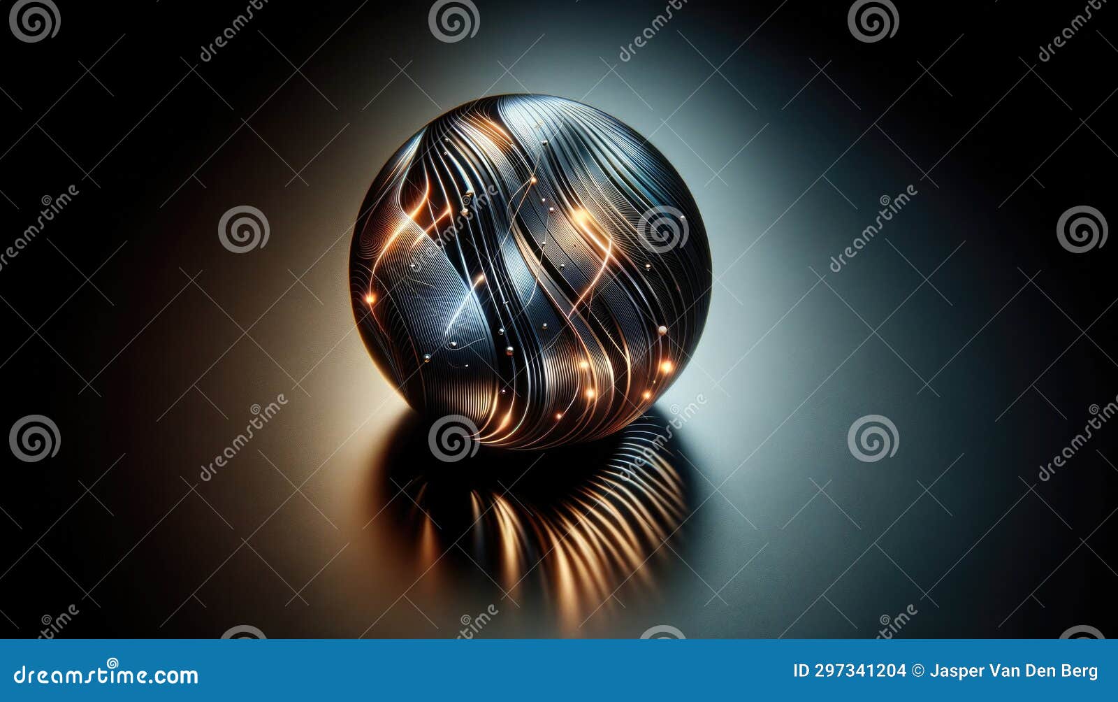Futuristic Glowing Orb with Abstract Patterns, AI Generated Stock ...
