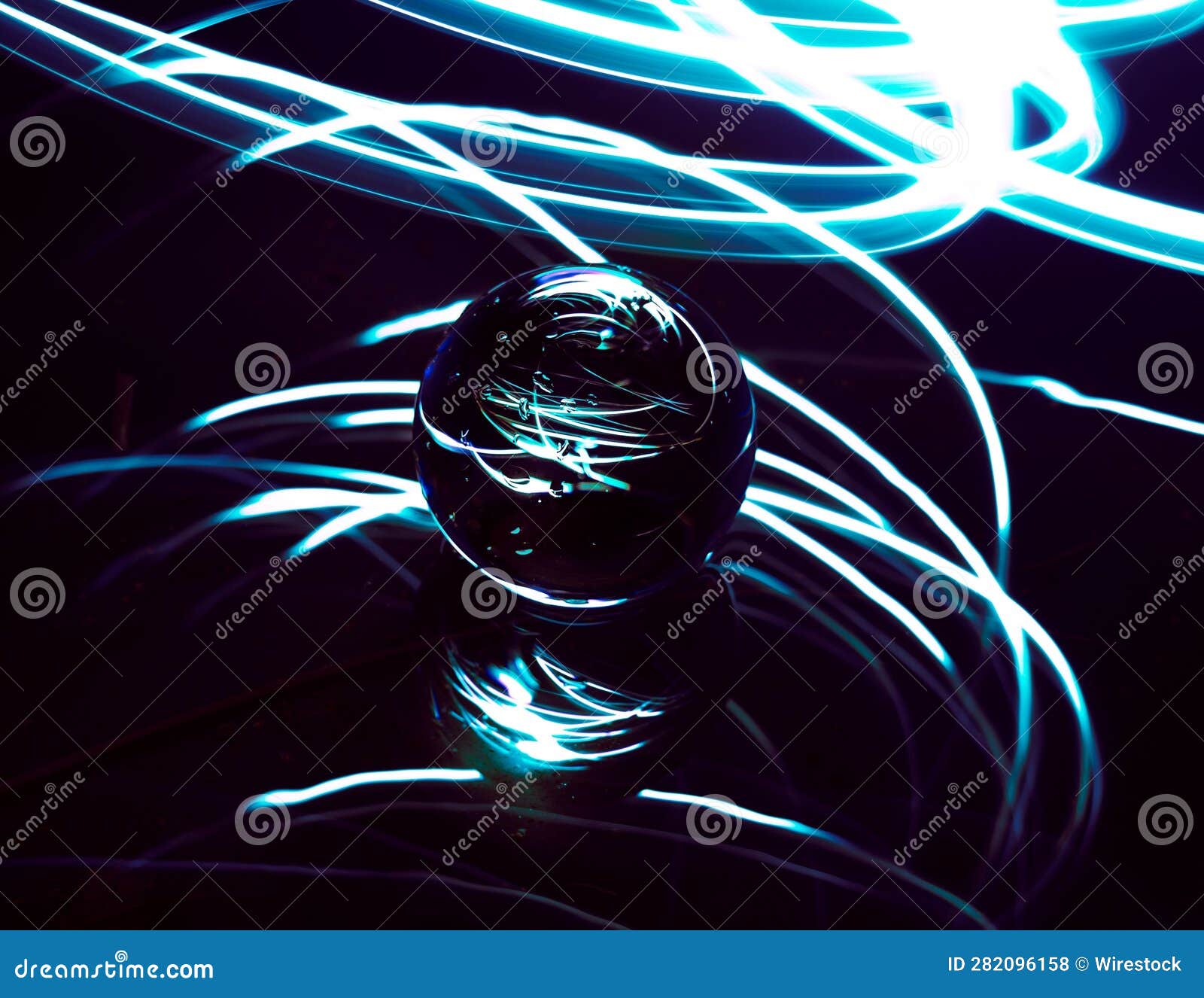 High-resolution Image of a Glass Marble Illuminated by a Shimmering ...