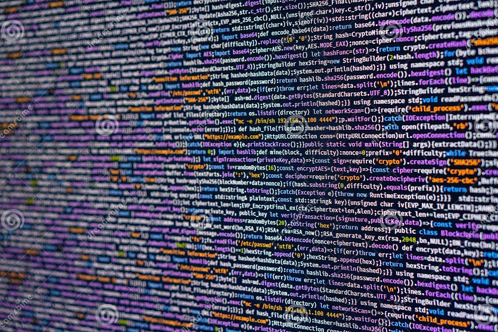 High-resolution Image of JavaScript Code, Color-coded and Blurred ...