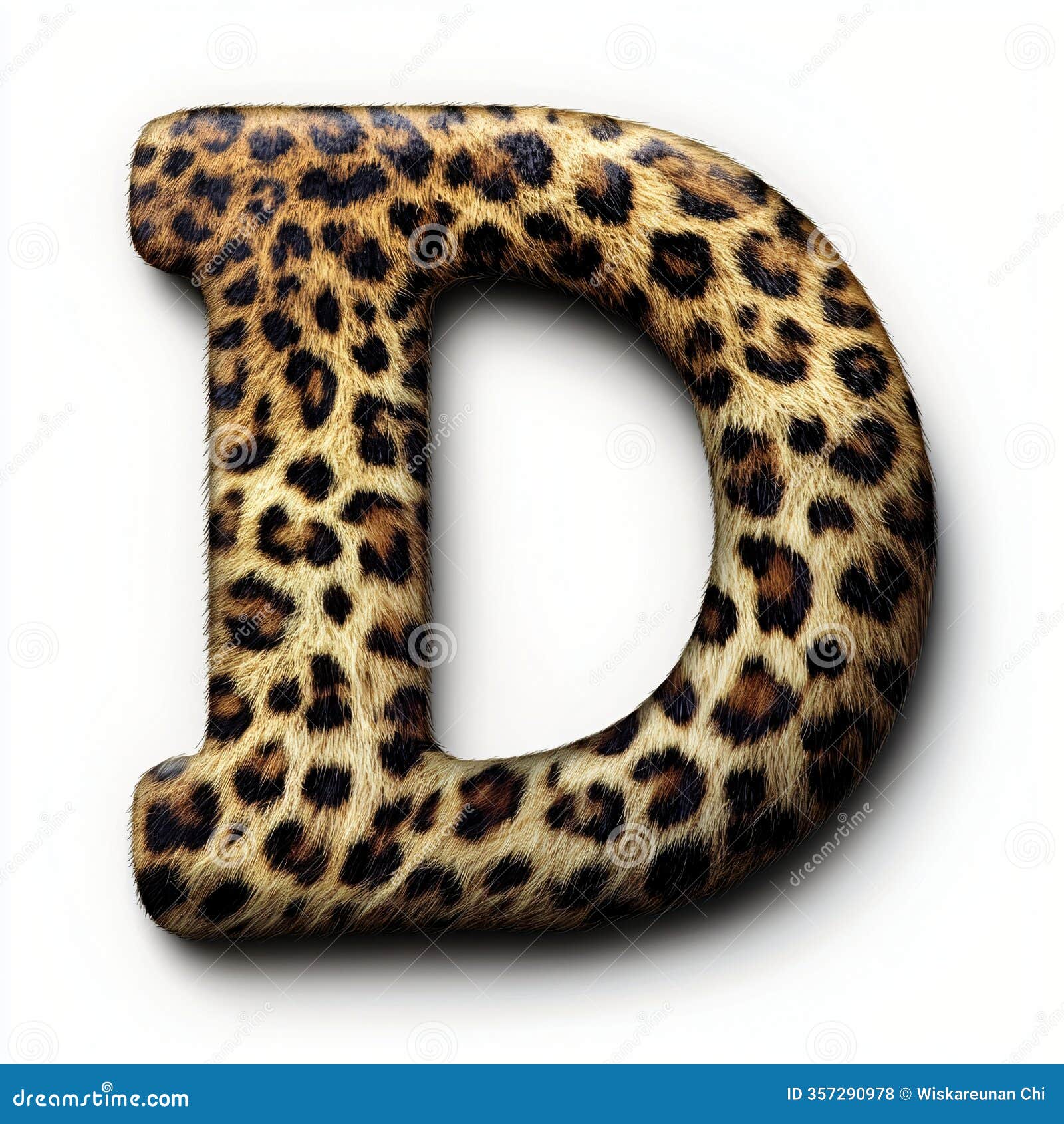 Leopard Print Letter D Animal Print Alphabet Wildlife Texture Font ...