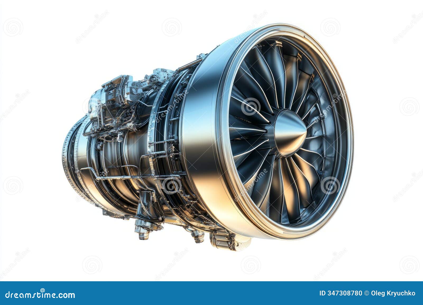 High-resolution Image of a Modern Aircraft Jet Engine Showing Intricate ...