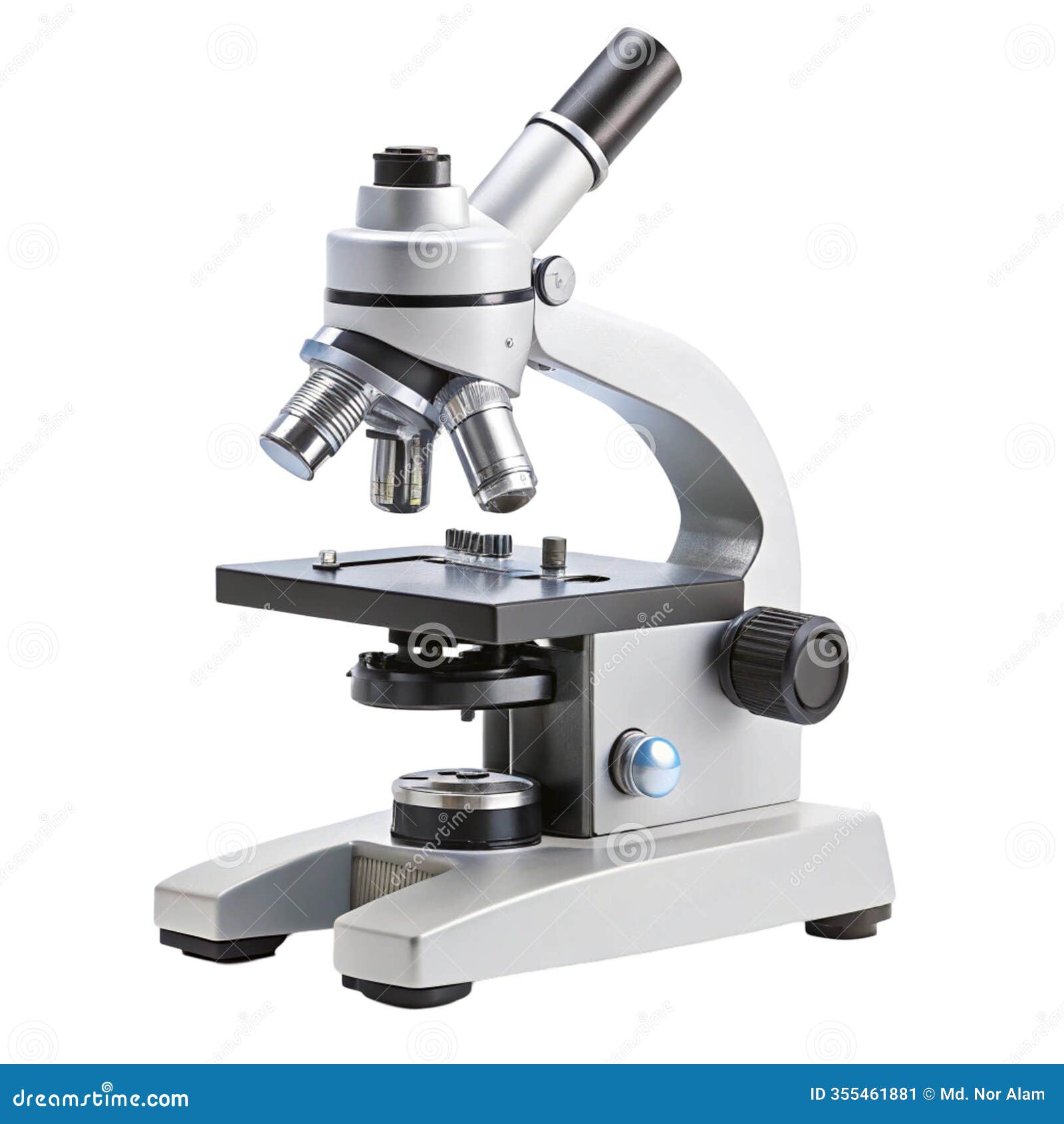 Microscope Isolated on White Background Stock Illustration ...