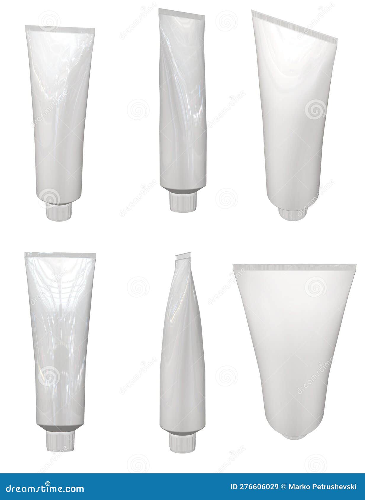 3D Rendering - High Resolution Image Plastic Tube Template Isolated on ...