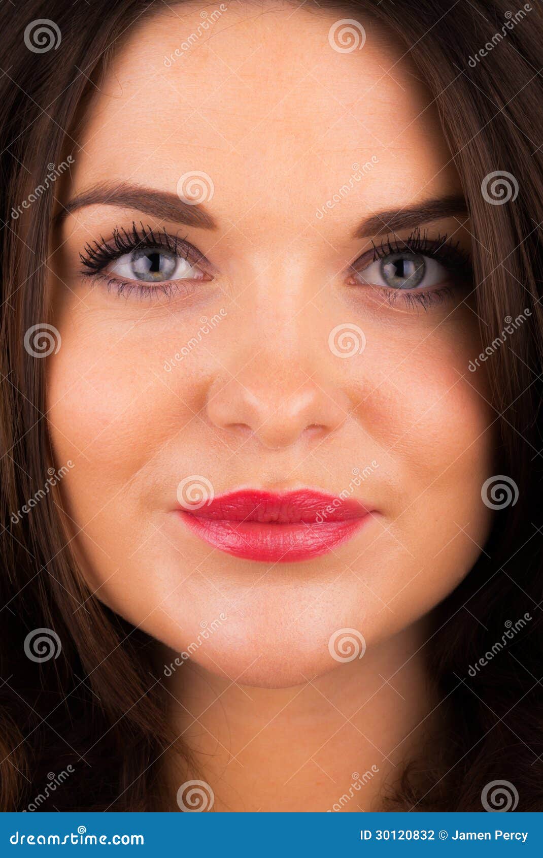 Portrait of a Beautiful Female Model Stock Photo - Image of teeth ...