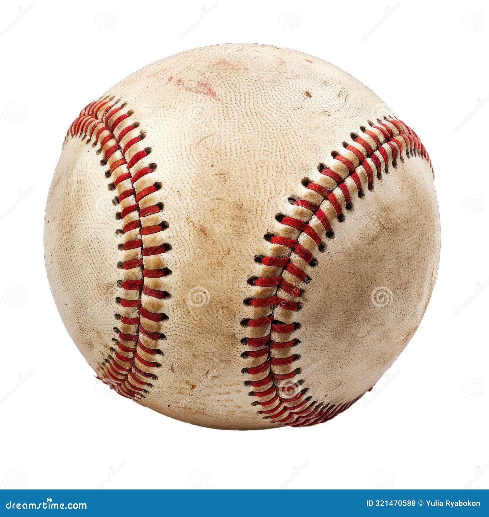 Used Baseball on Transparent Background Stock Photo - Image of ...