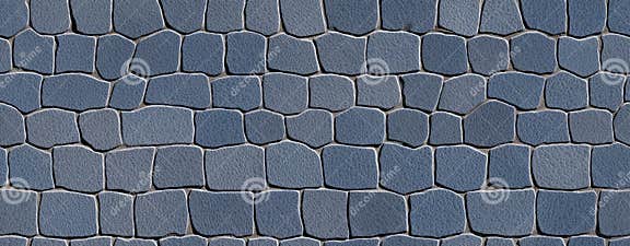 Seamless Blue Cobblestone Texture Stone Wall Background Irregular ...