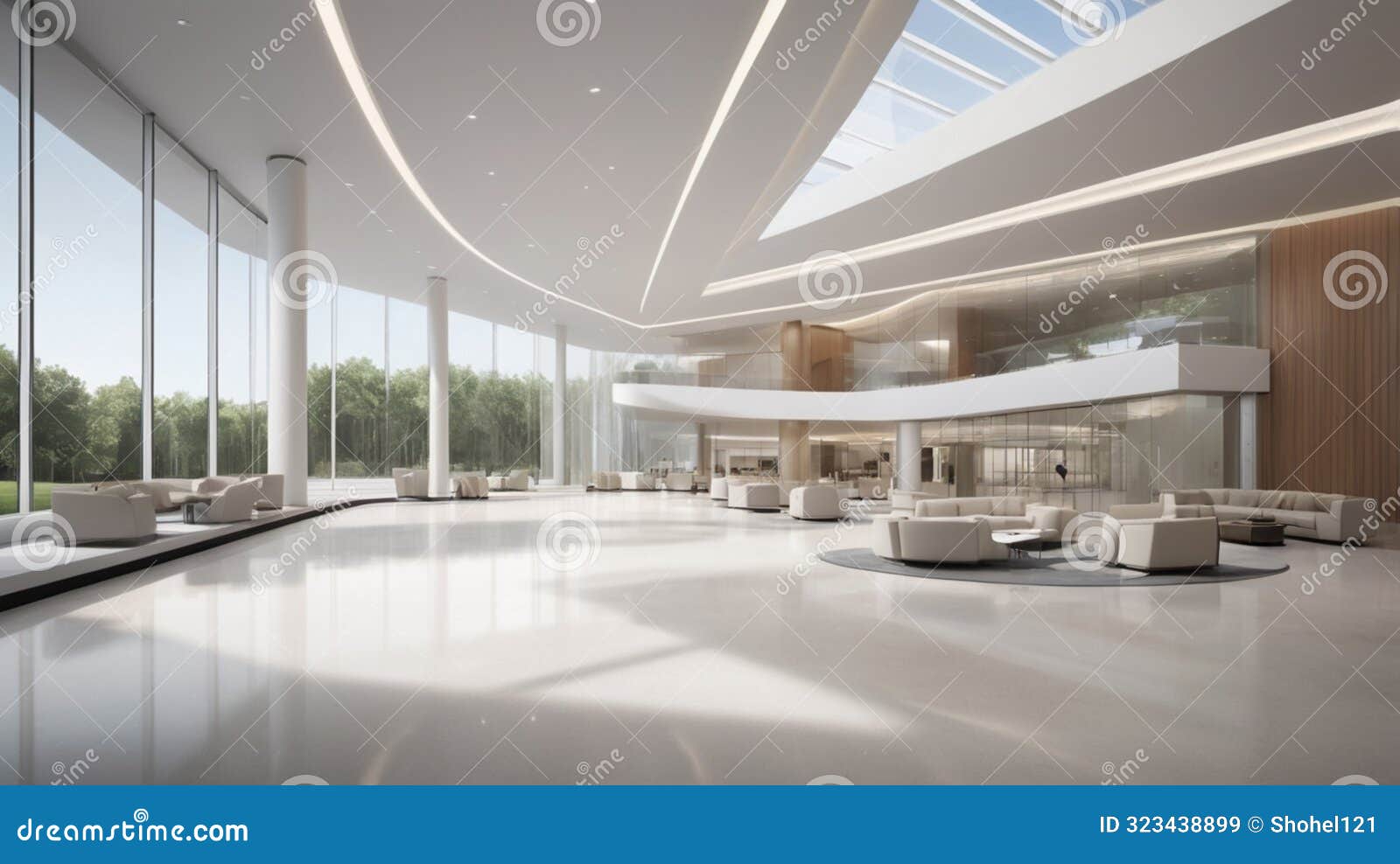 Modern Urban Commercial Space with Minimalist Design and Advanced ...