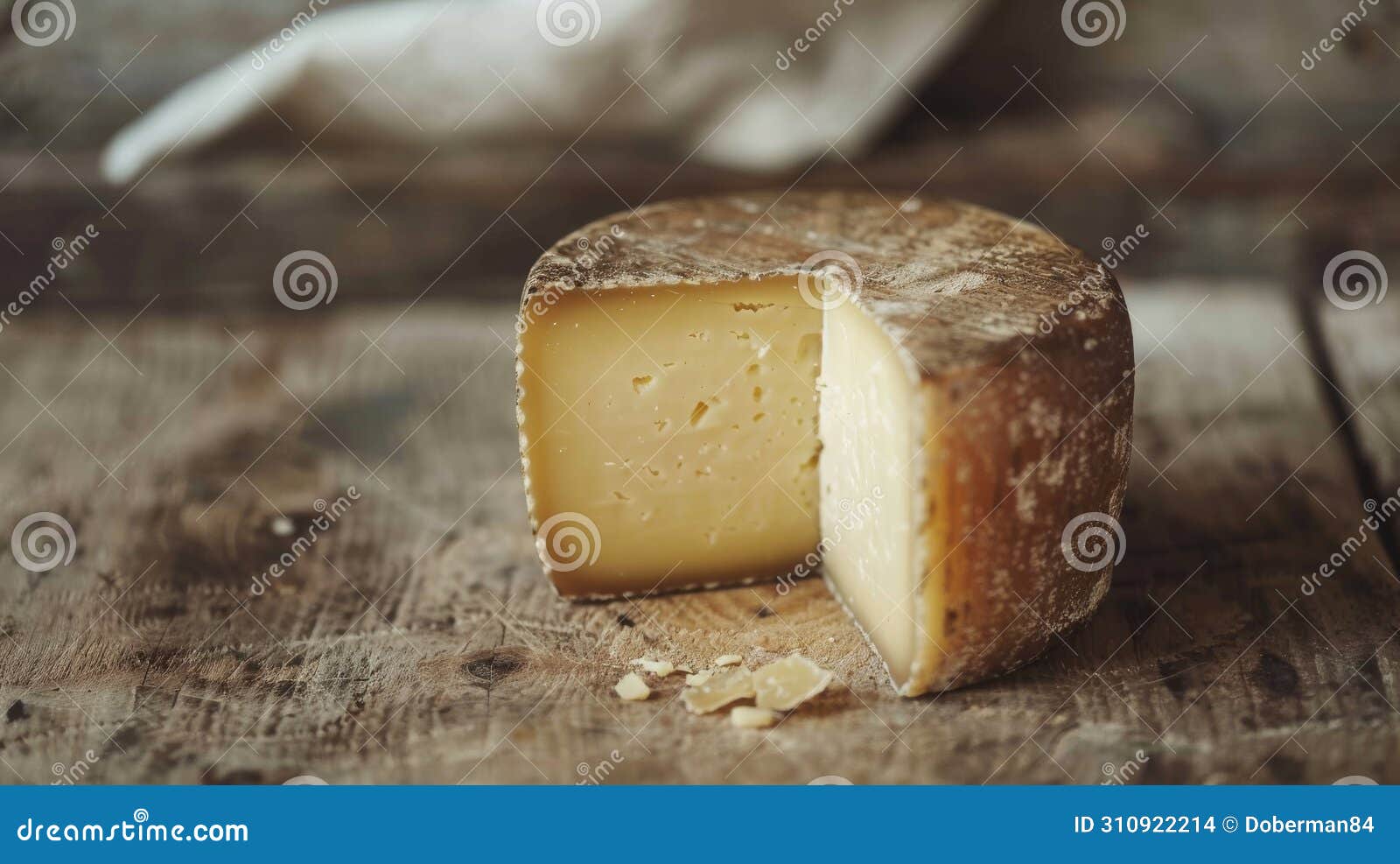 Close-up of Aged Gouda Cheese with Sharp Details on a Rustic Wooden ...
