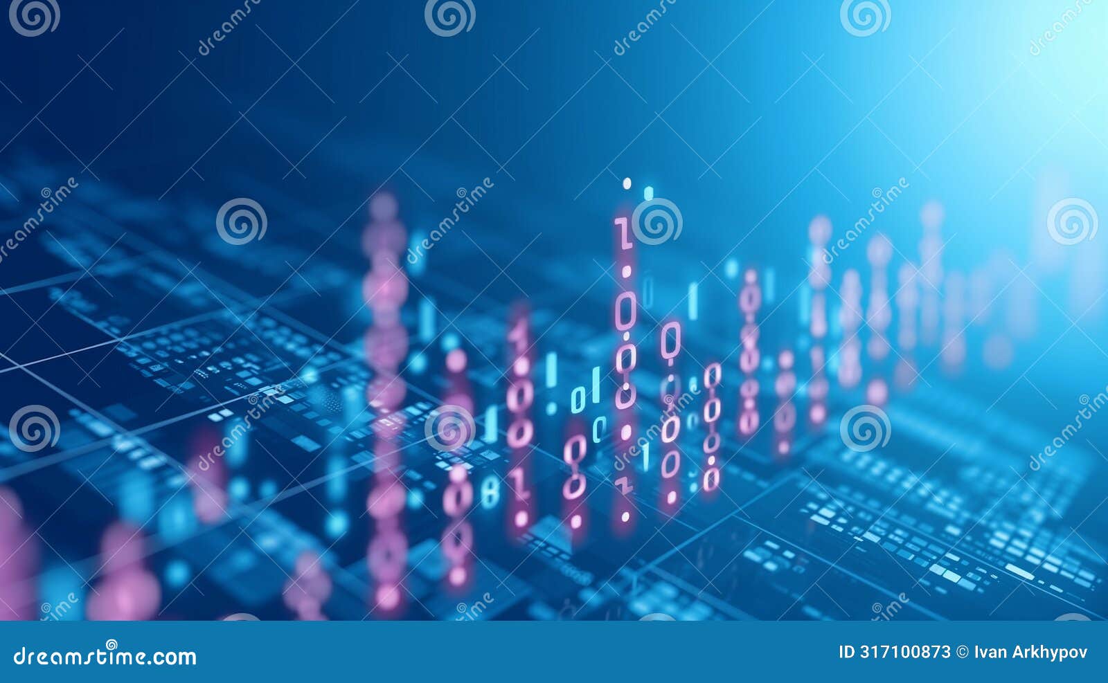 Abstract Digital Data Visualization Stock Illustration - Illustration of analysis, digital ...