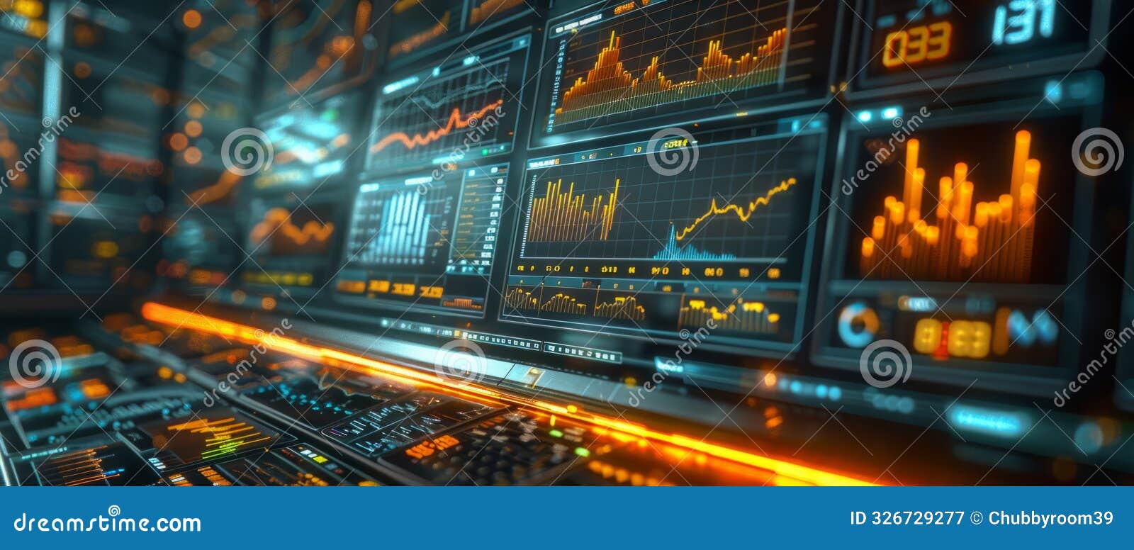 A High-resolution Image Showcasing a Futuristic Financial Data ...