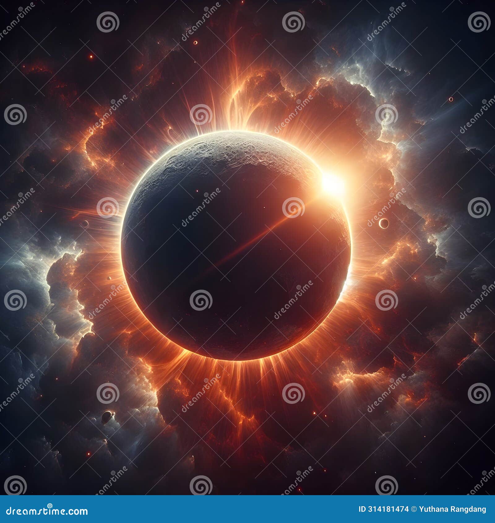 High Resolution Image of Solar Eclipse Epic. Stock Illustration ...