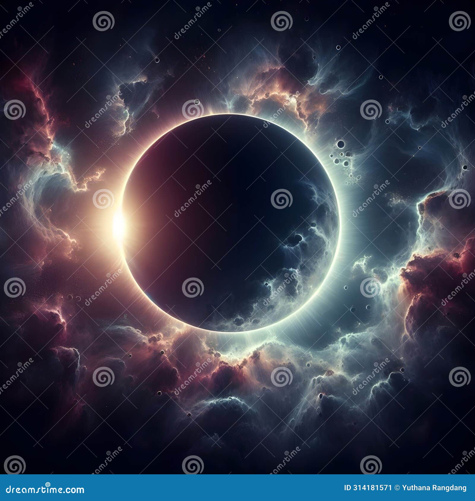 High Resolution Image of Solar Eclipse Epic. Stock Illustration ...