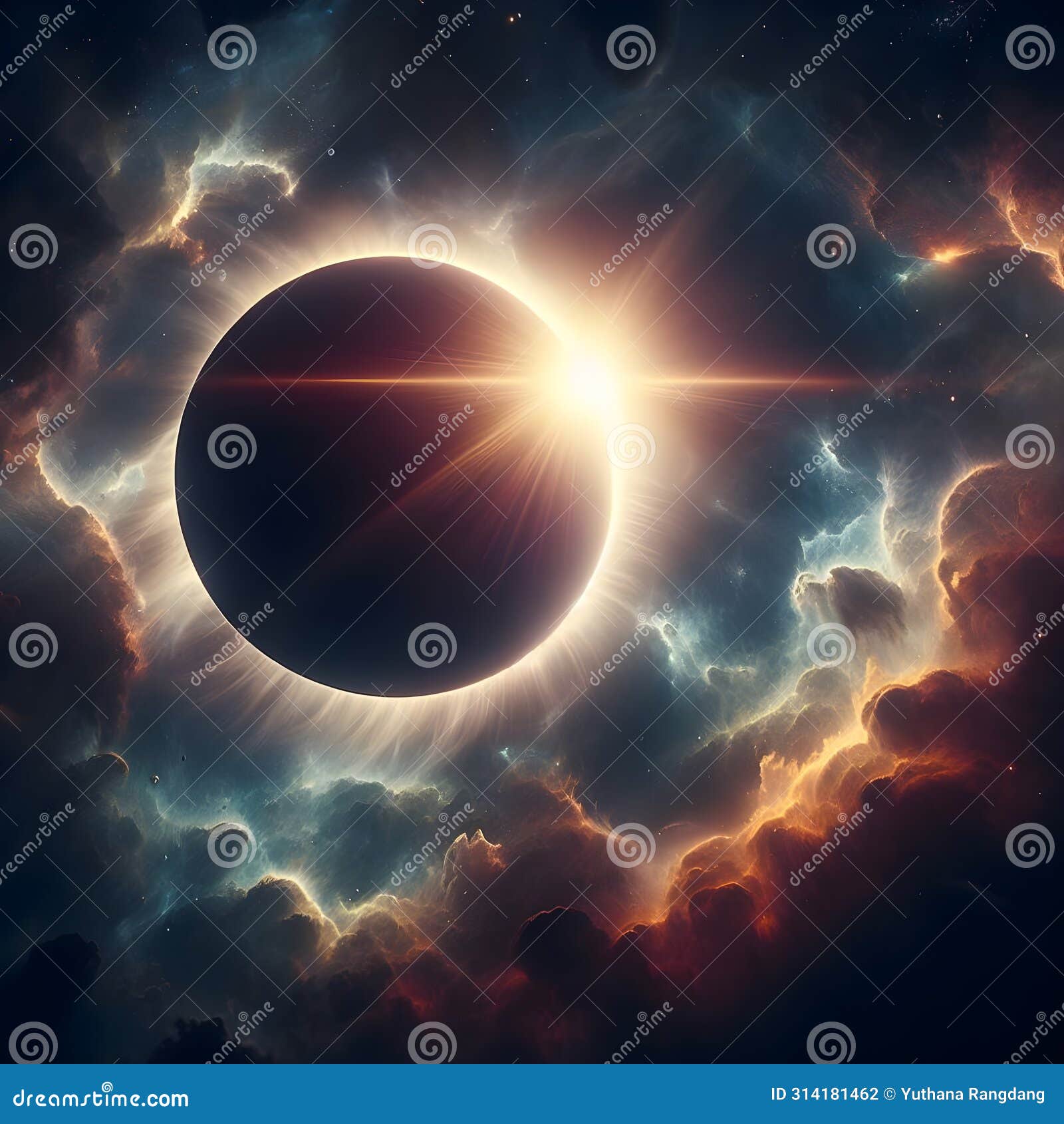High Resolution Image of Solar Eclipse Epic. Stock Illustration ...