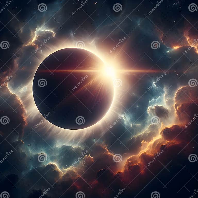 High Resolution Image of Solar Eclipse Epic. Stock Illustration ...