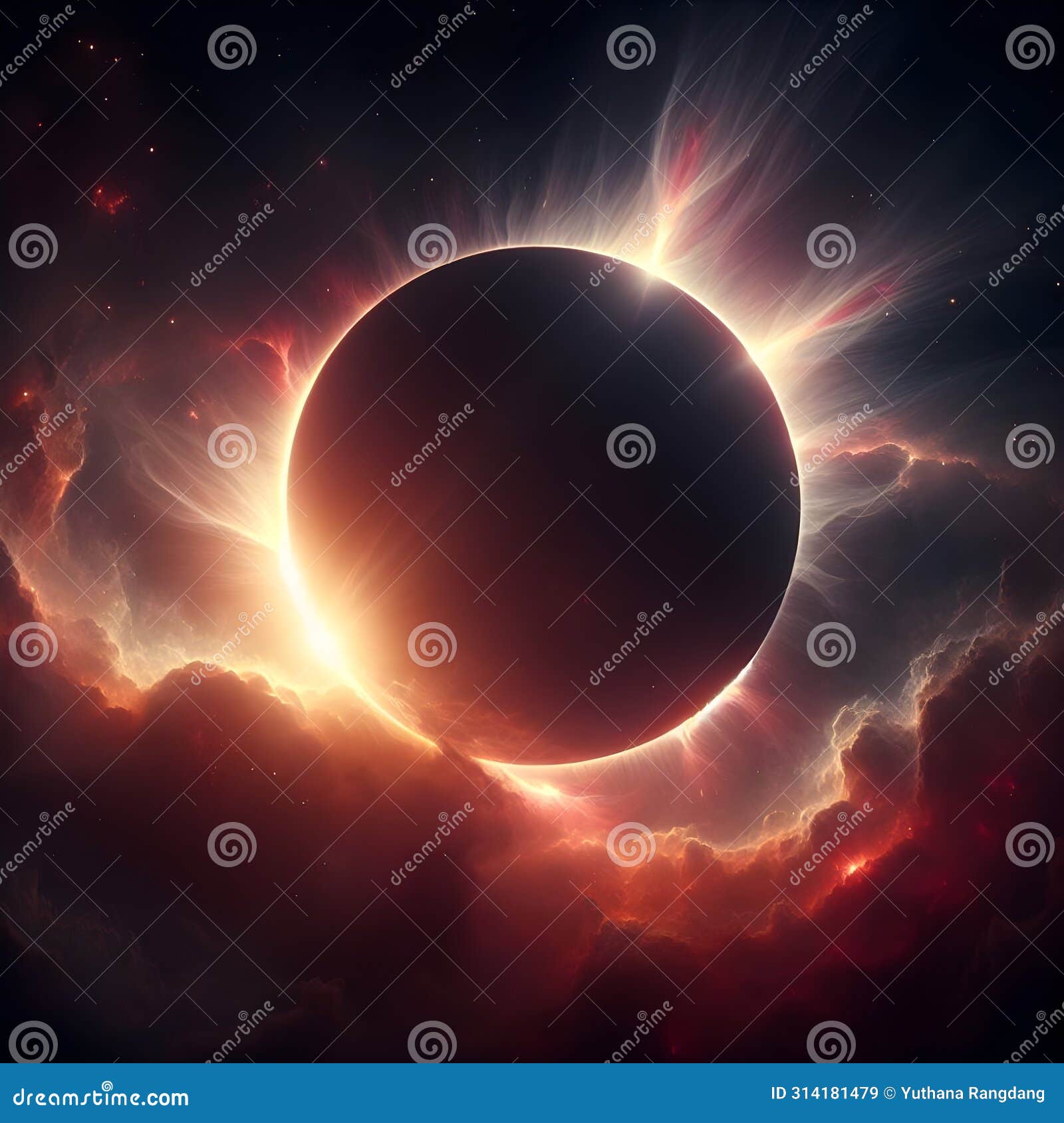 High Resolution Image of Solar Eclipse Epic. Stock Illustration ...