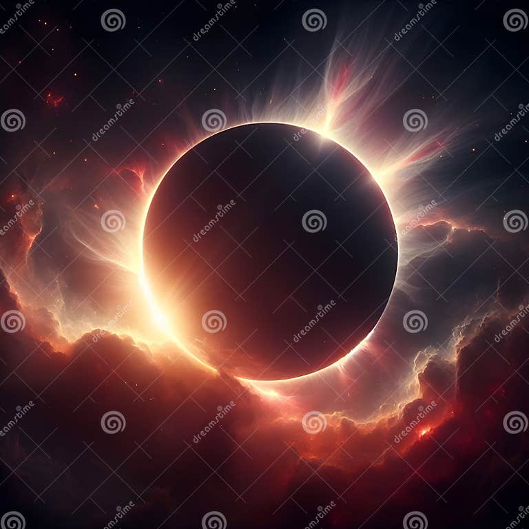 High Resolution Image of Solar Eclipse Epic. Stock Illustration ...