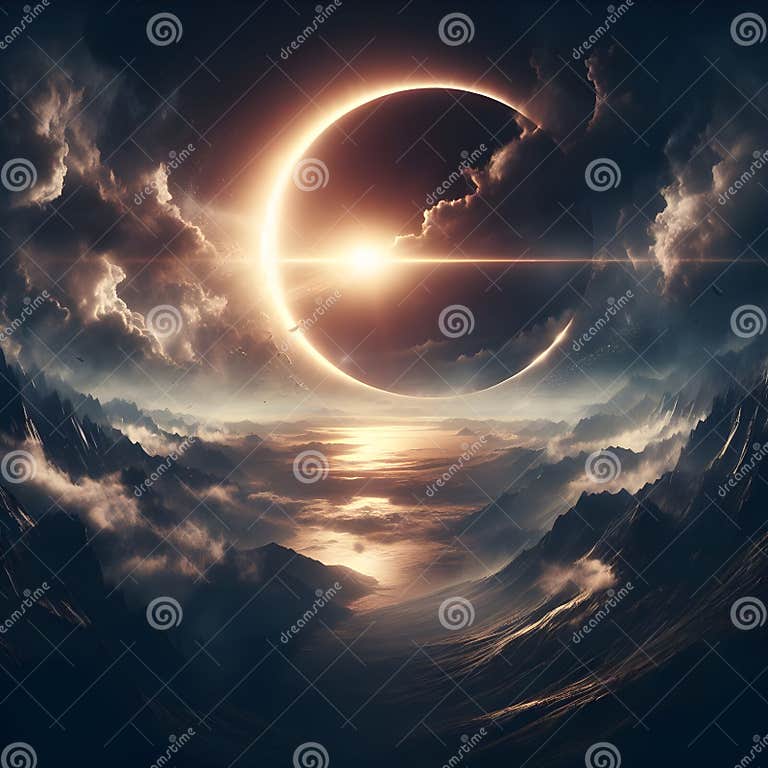 High Resolution Image of Solar Eclipse Epic. Stock Image - Image of ...