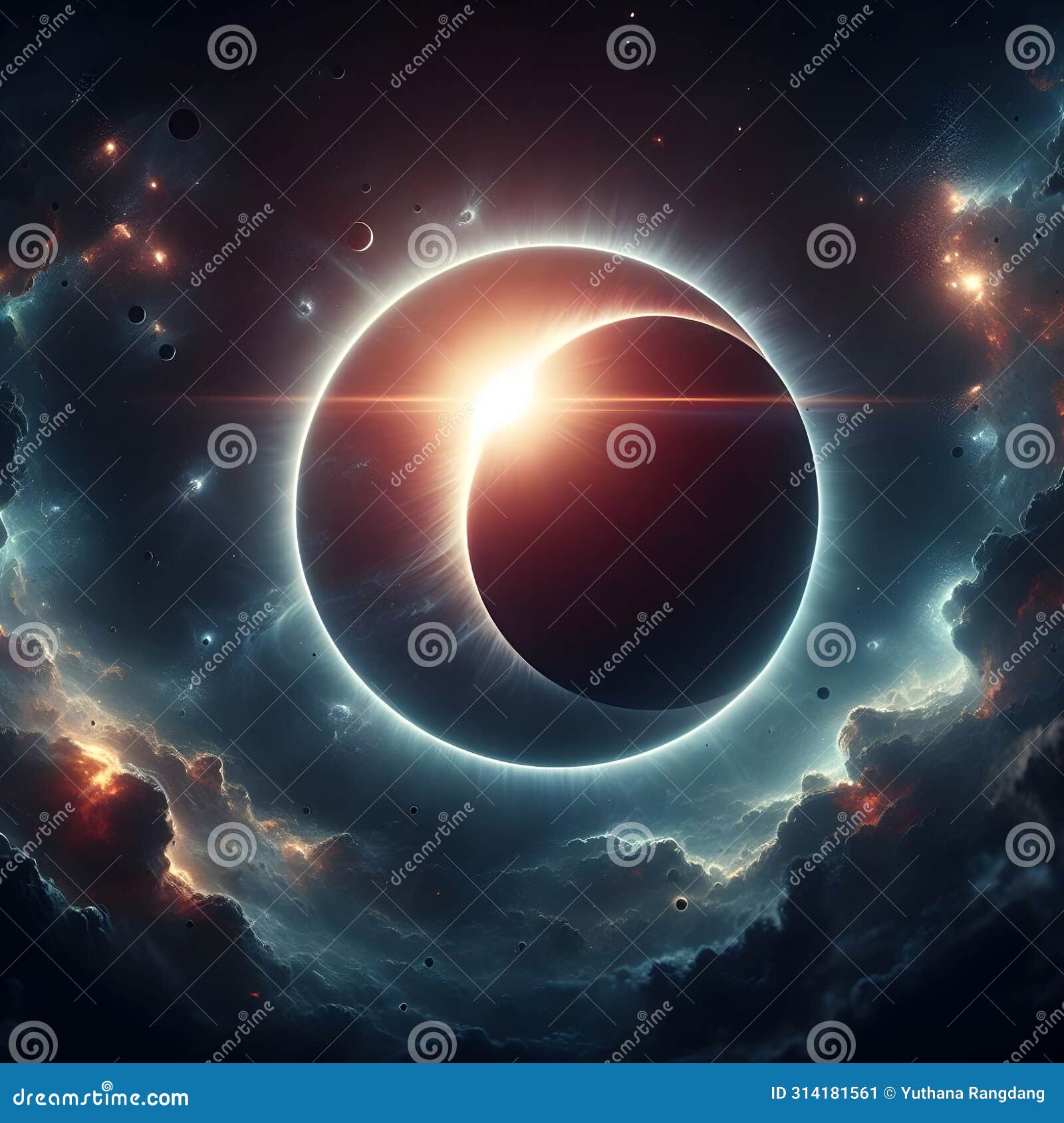 High Resolution Image of Solar Eclipse Epic. Stock Illustration ...
