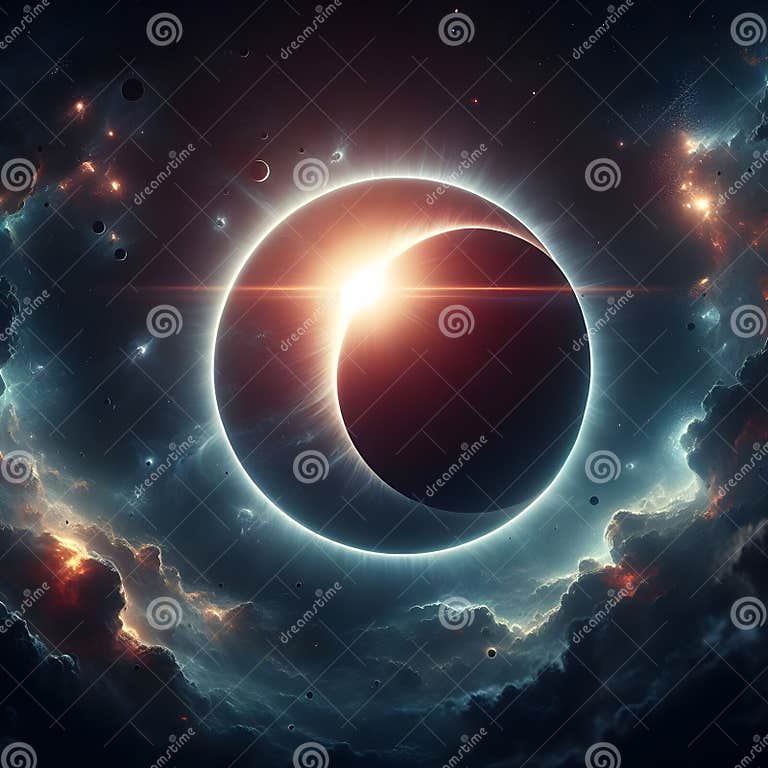 High Resolution Image of Solar Eclipse Epic. Stock Illustration ...