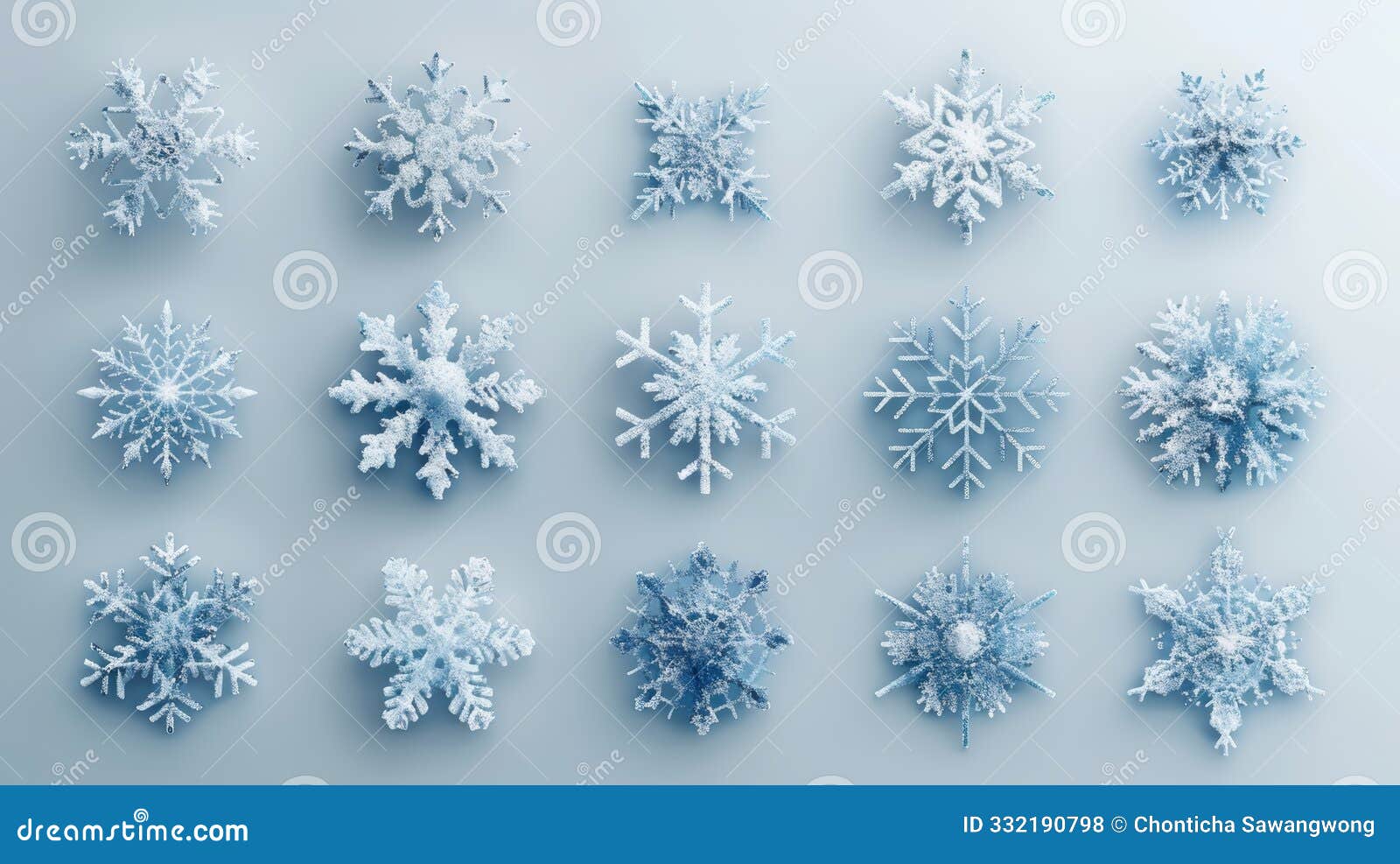 High-resolution Image of Various Intricate and Unique Snowflakes ...