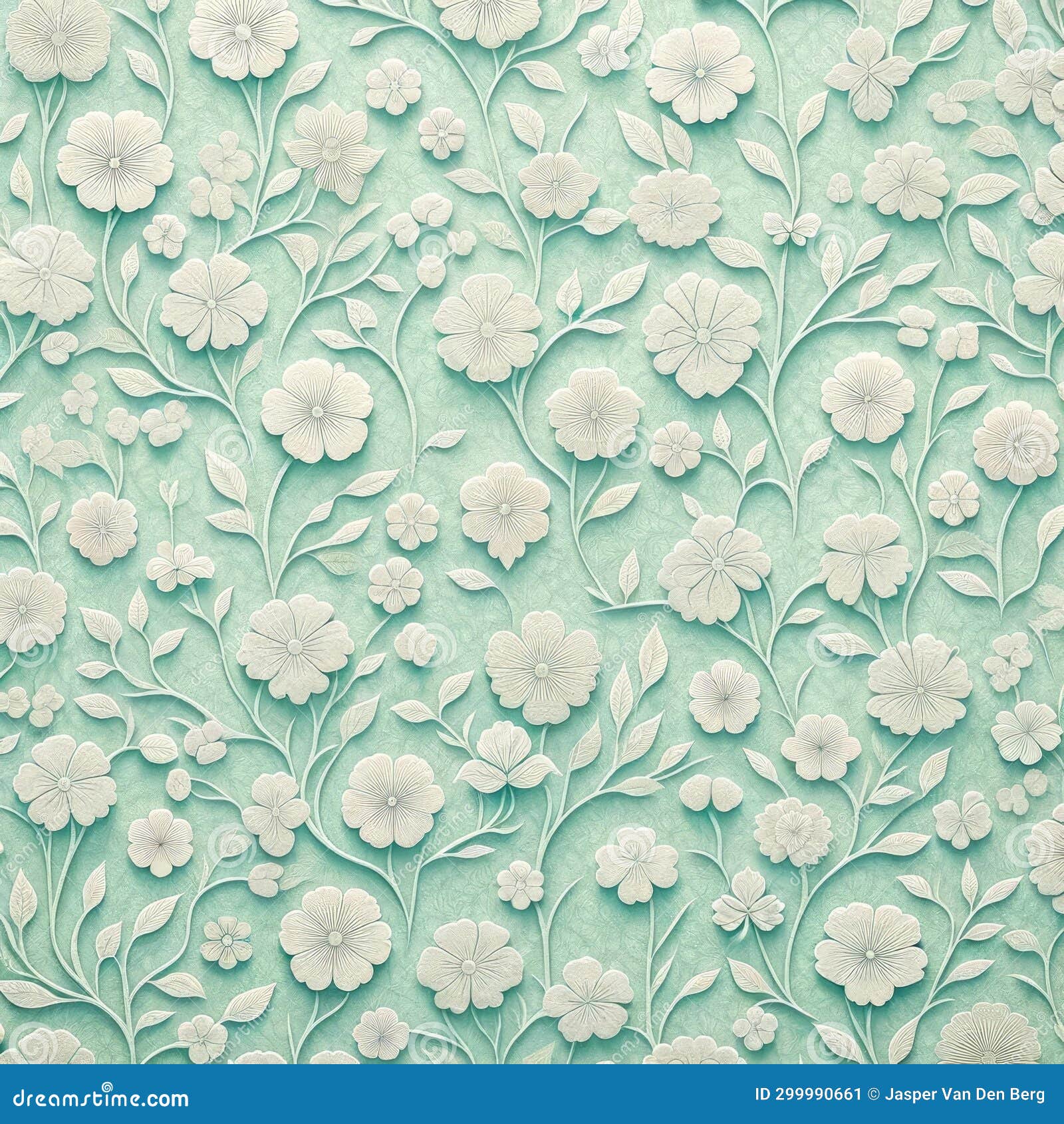 Vintage Floral Wallpaper Texture, AI Generated Stock Illustration ...