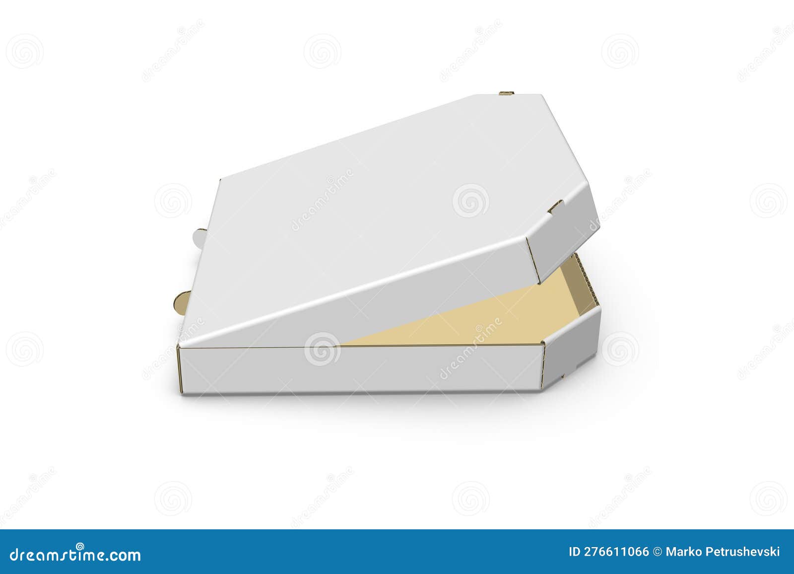 High Resolution Image White Pizza Box Template Isolated on White ...