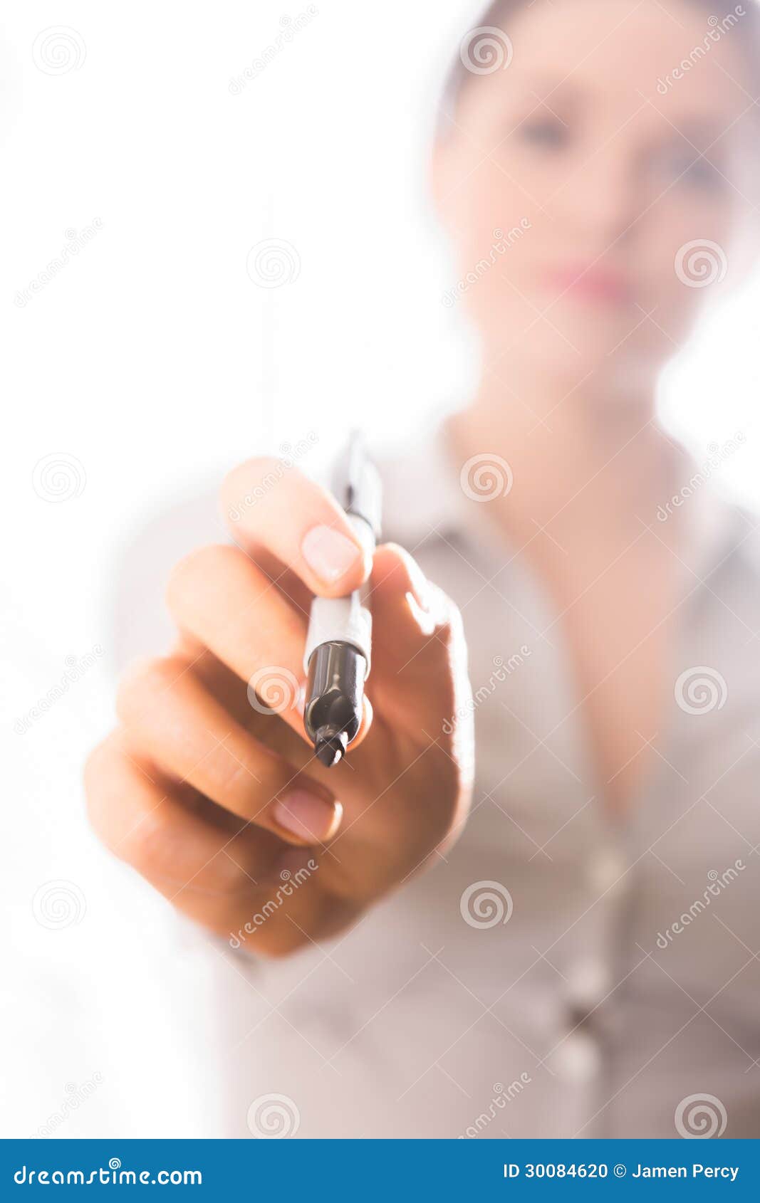 Young Professional Female Writing Stock Photo - Image of analyzing ...