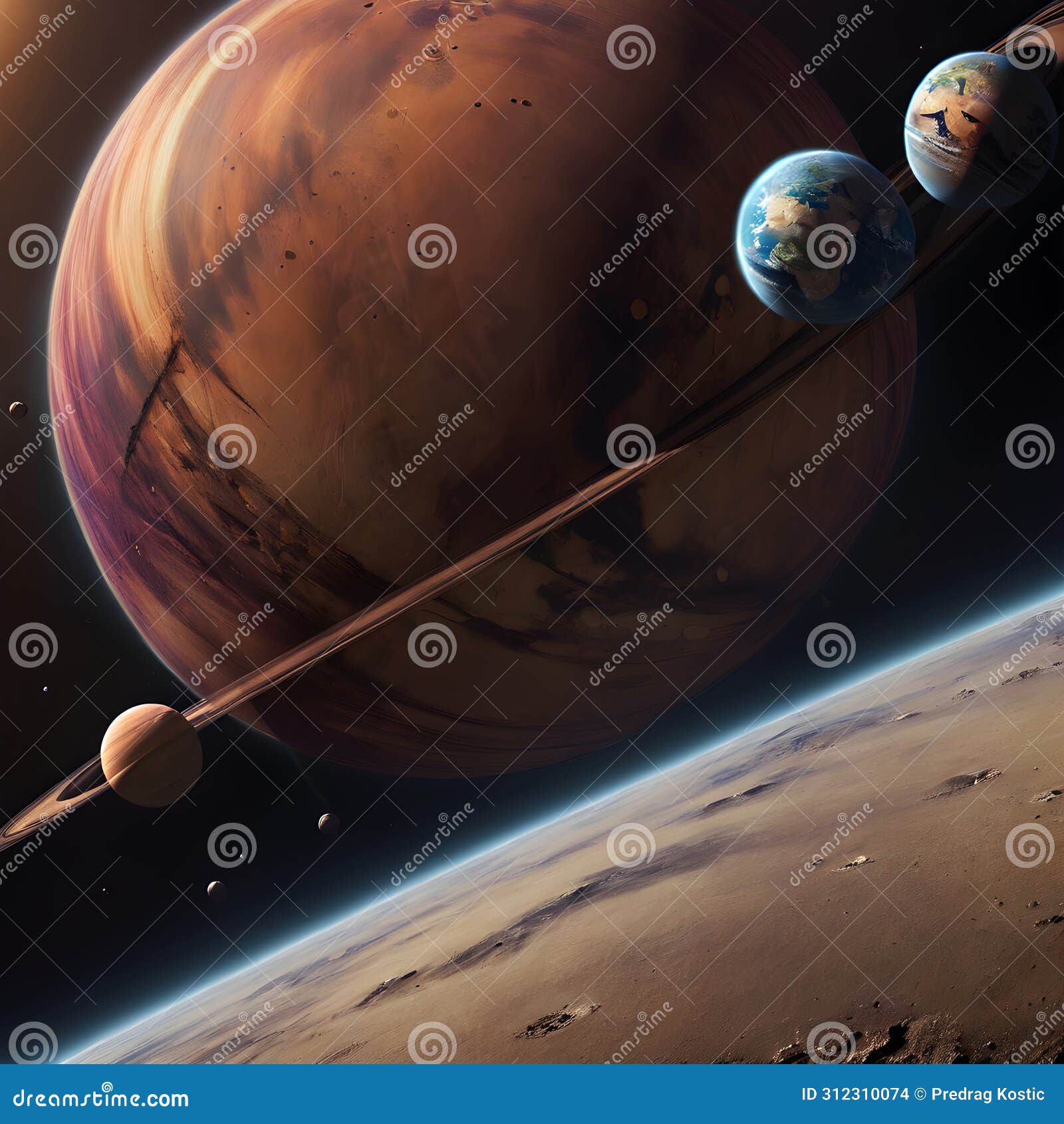 High Resolution Images Presents Creating Planets Stock Illustration ...