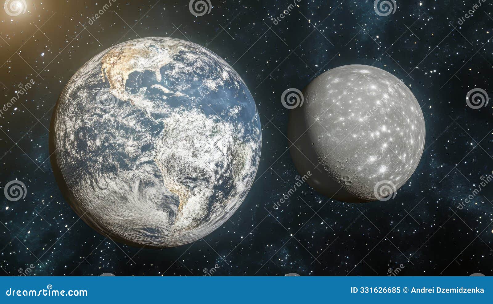 High Resolution Infographics on Earth and the Moon, with All the ...
